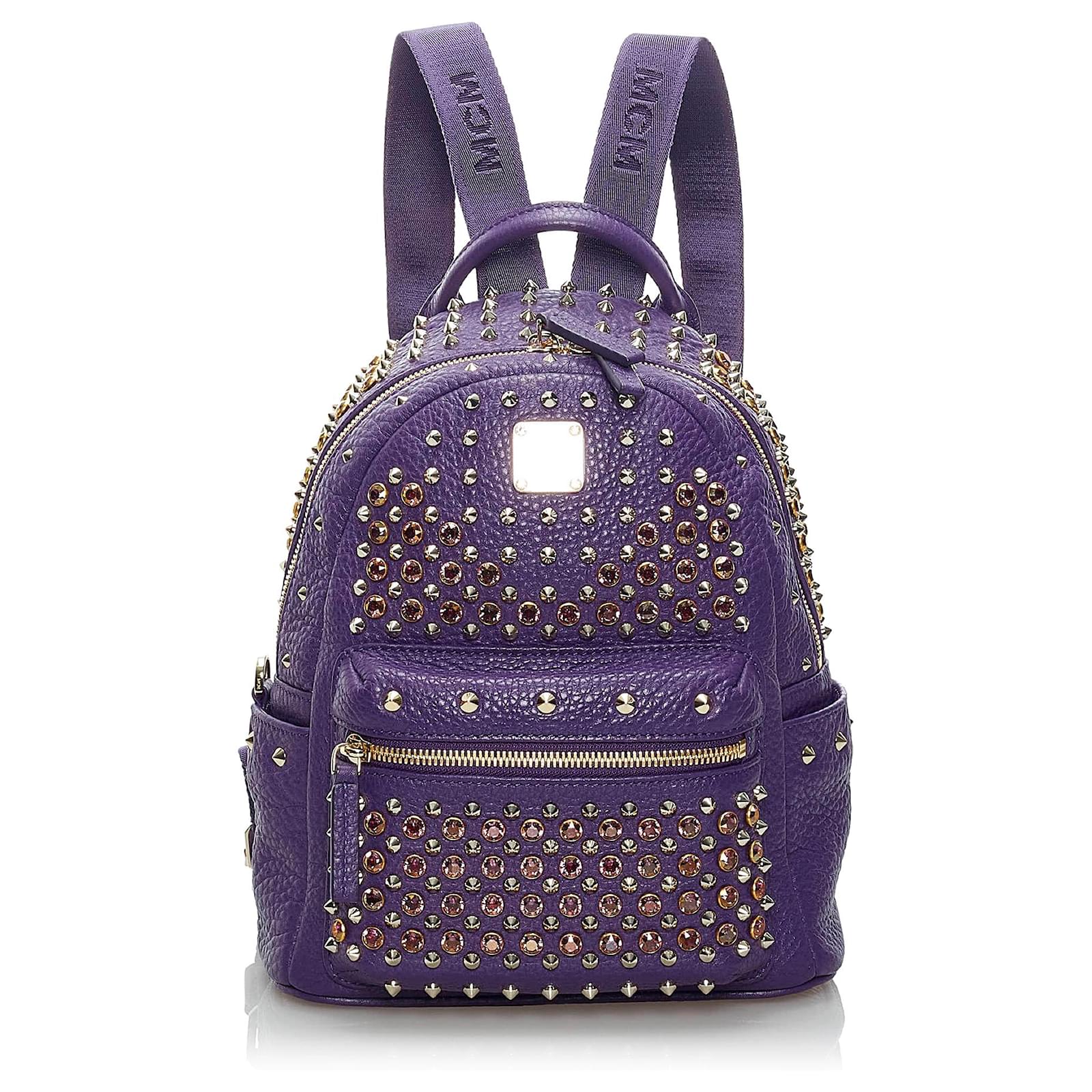 MCM Purple Stark Leather Backpack Pony-style calfskin ref.607936 - Joli ...