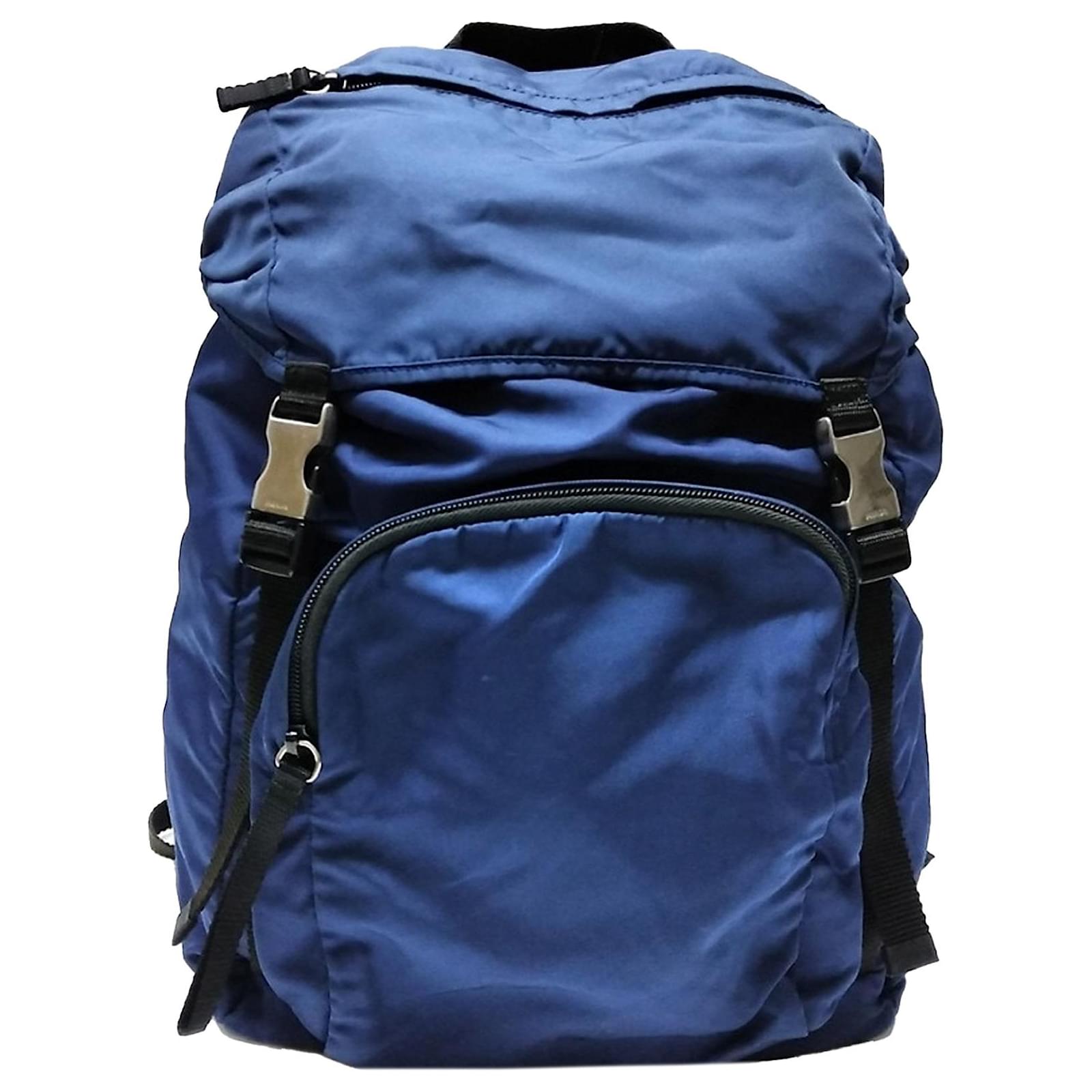 Prada Blue Tessuto Backpack Cloth ref.608090 - Joli Closet