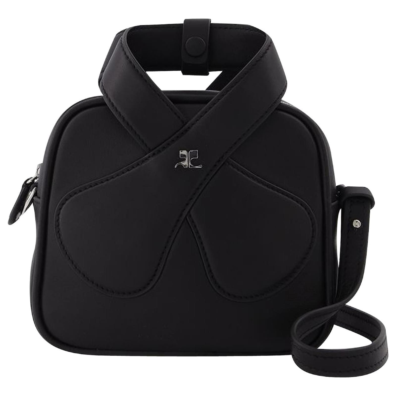 Courreges Leather Loop Bag en cuir noir ref.608375 - Joli Closet