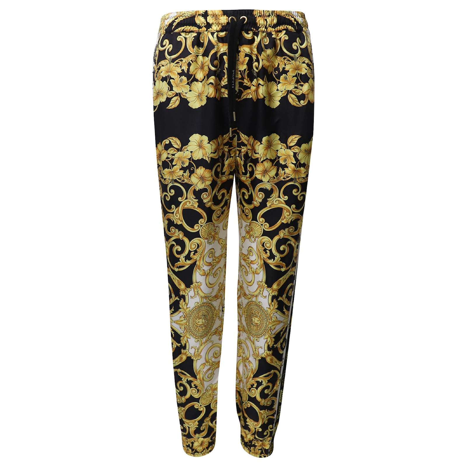 Versace Baroque Print Pants in Black Silk ref.608581 - Joli Closet