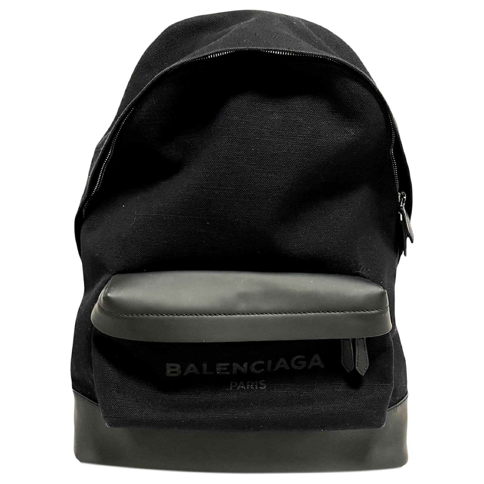 Balenciaga Black Navy Canvas Backpack Cloth ref.608955 - Joli Closet Balenciaga Black Navy Canvas Backpack Cloth ref.608955 - Joli Closet
