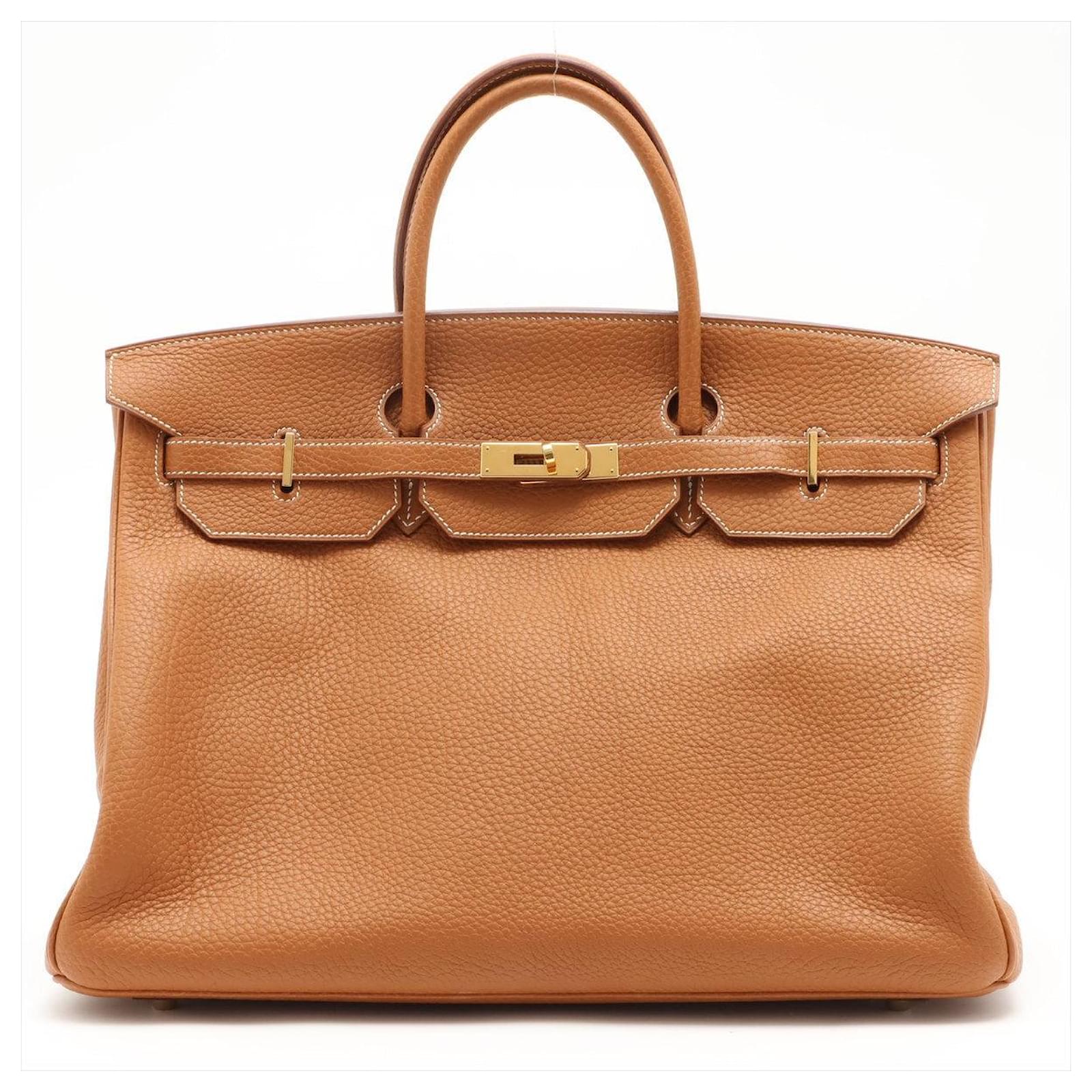 Hermès HERMES BIRKIN 40 Fjord Caramel Gold Brown Leather ref.609598 ...