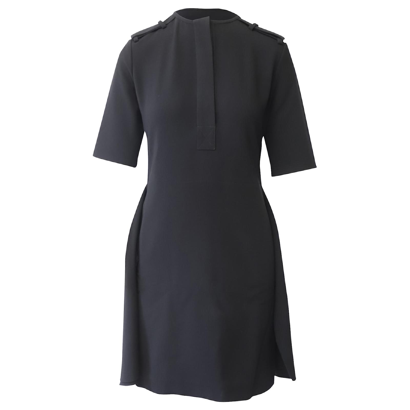 Céline Robe Celine Phoebe Philo Military en Triacétate Noir Synthétique ...