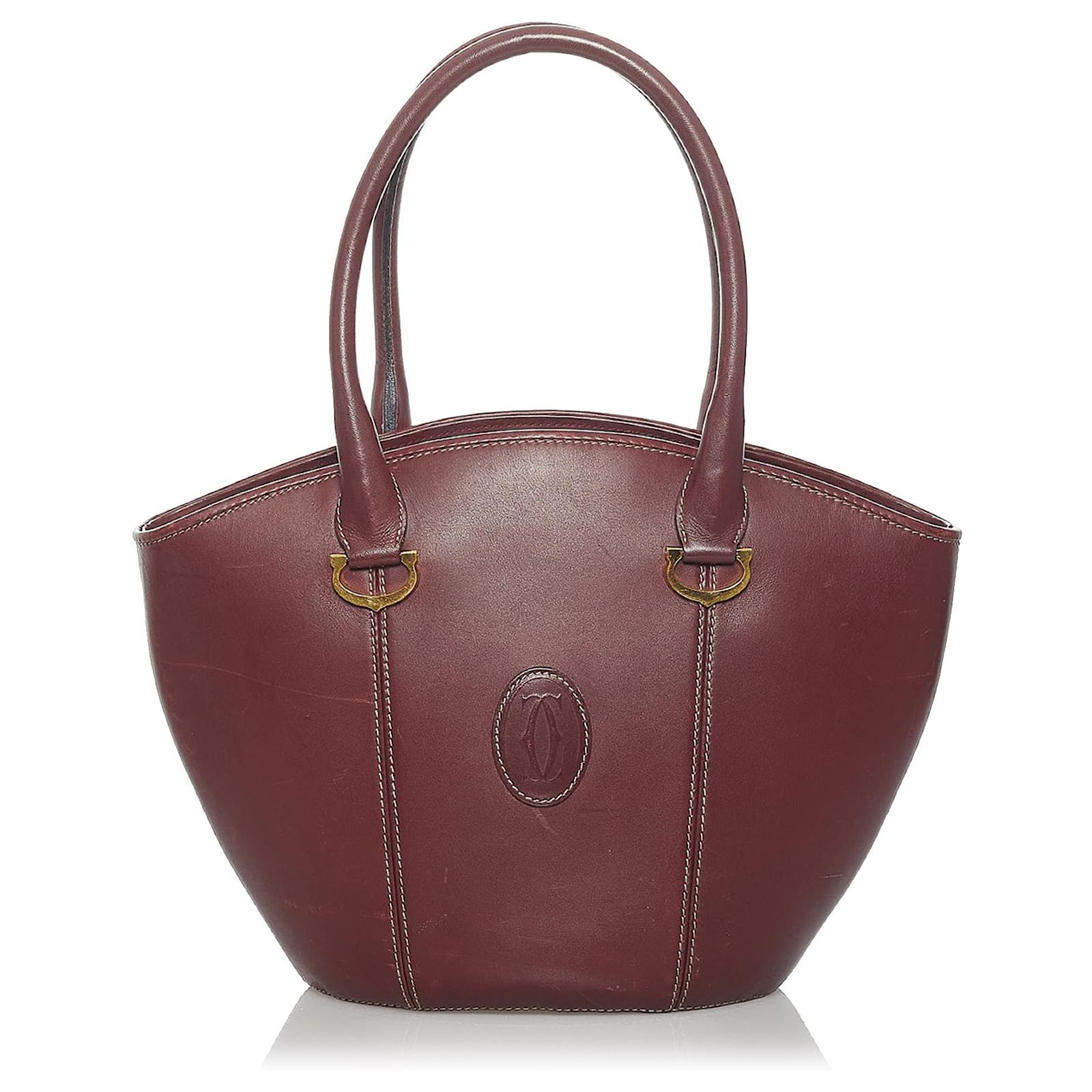 Cartier Red Must de Cartier Leather Handbag ref.610016 - Joli Closet