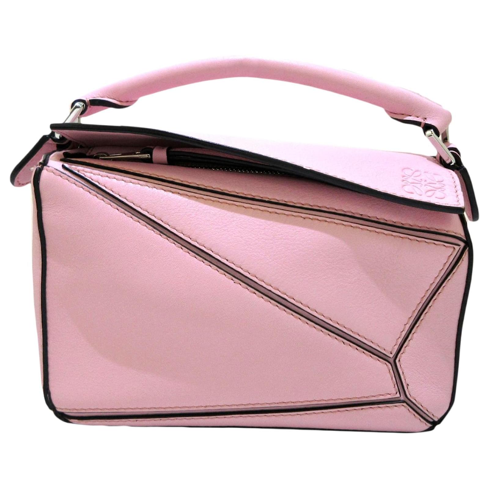 Loewe Pink Puzzle Leather Satchel ref.610089 - Joli Closet