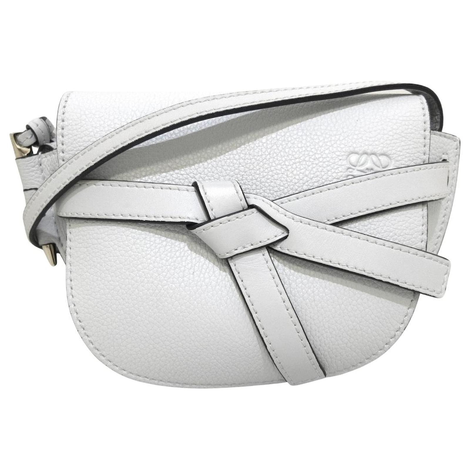 Loewe Gate White Leather ref.610741 - Joli Closet