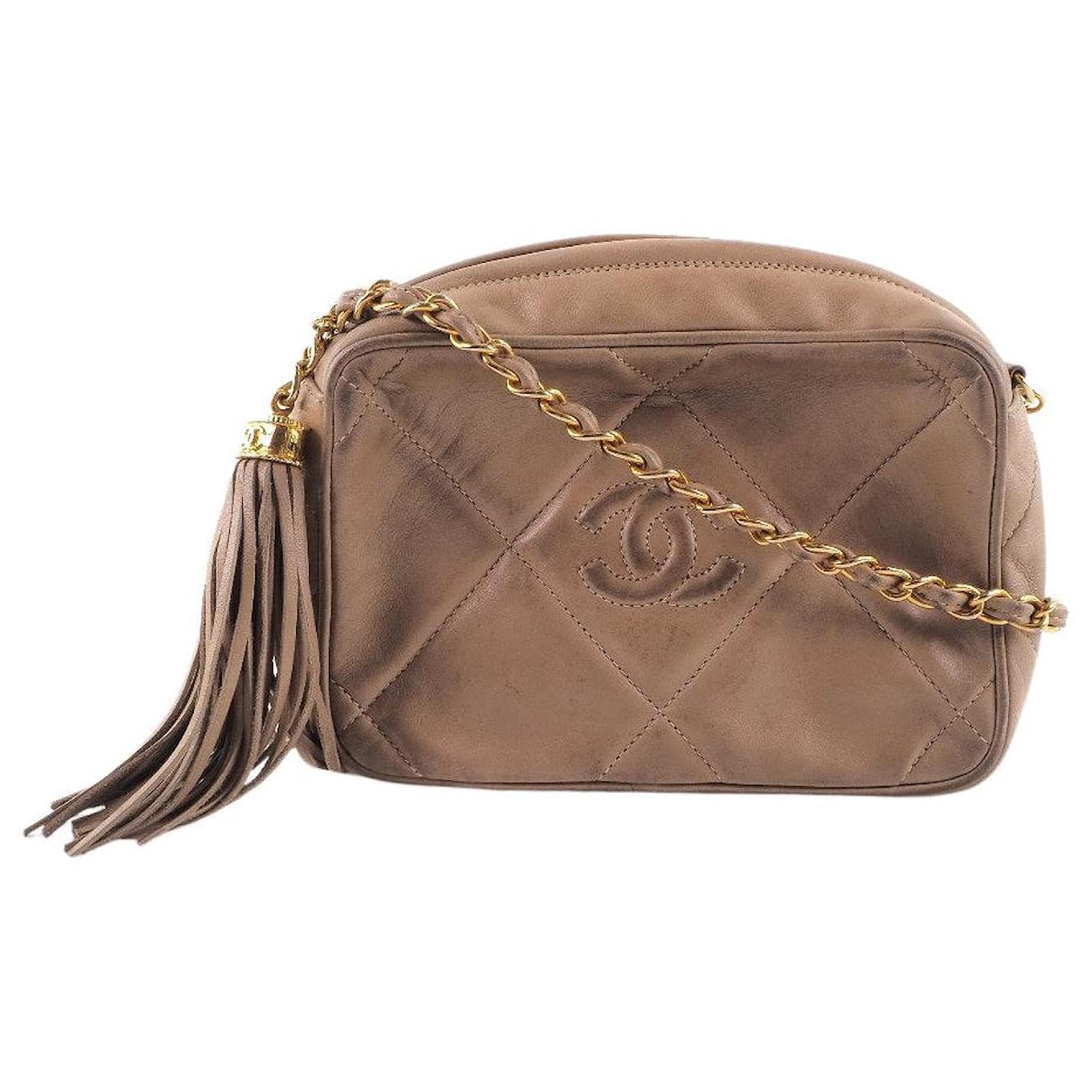 Camera Chanel caméra Cuir Marron ref.610779 - Joli Closet