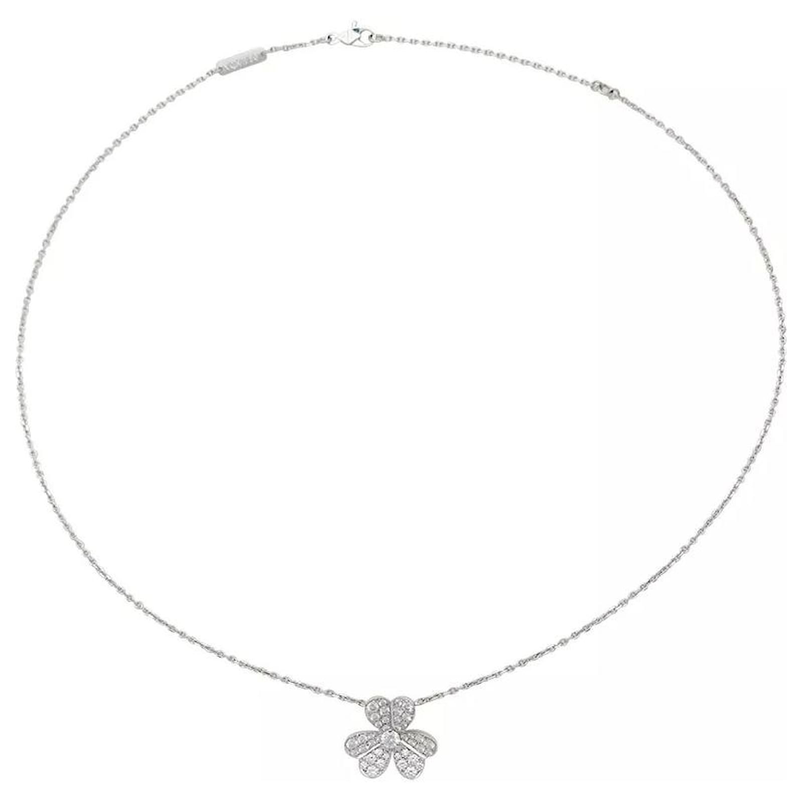 Colar "Frivole" Van Cleef & Arpels em ouro branco e diamantes. ref ...