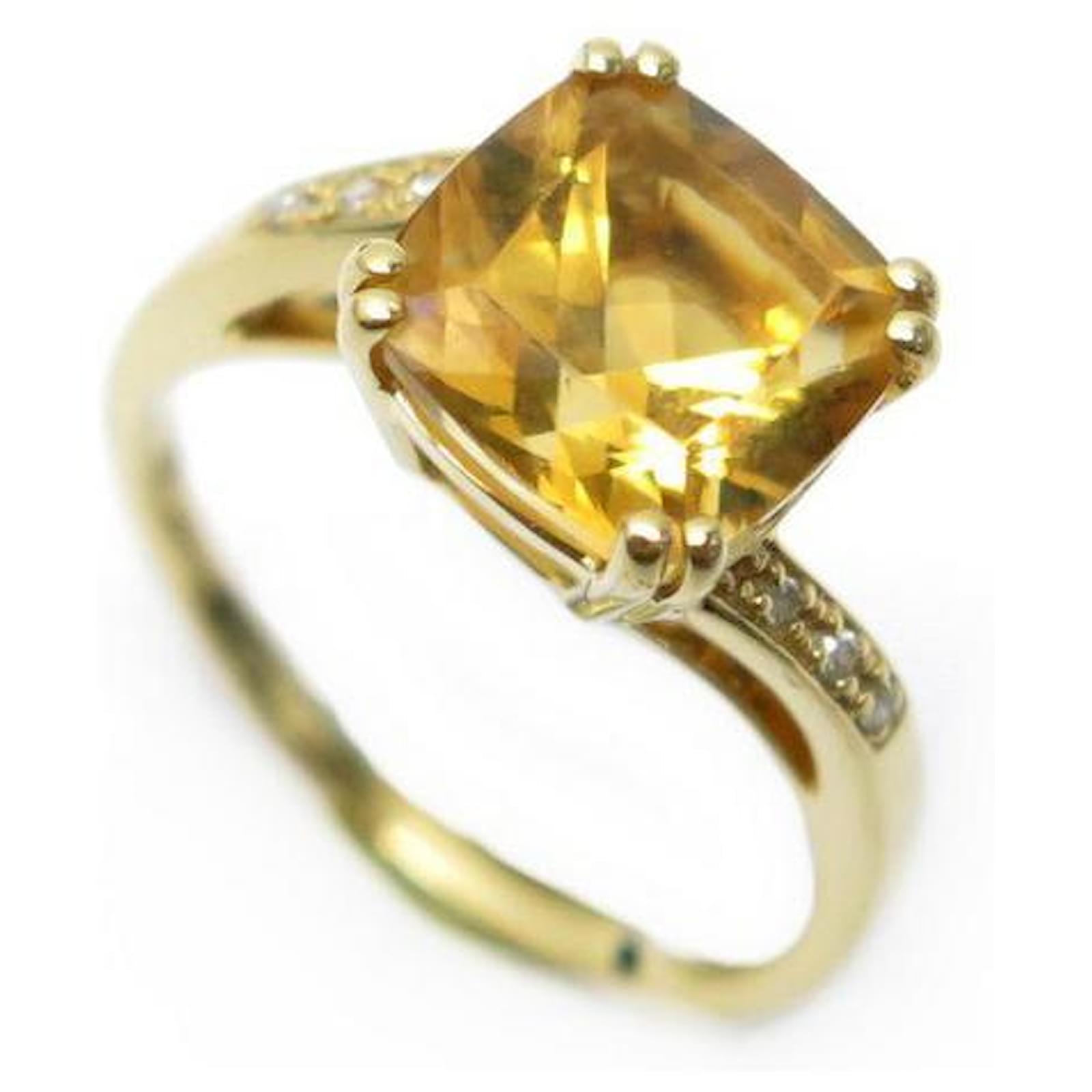 BAGUE MAUBOUSSIN MOME JE T'AIME RI0695YGCIDI T52 OR JAUNE CITRINE ...