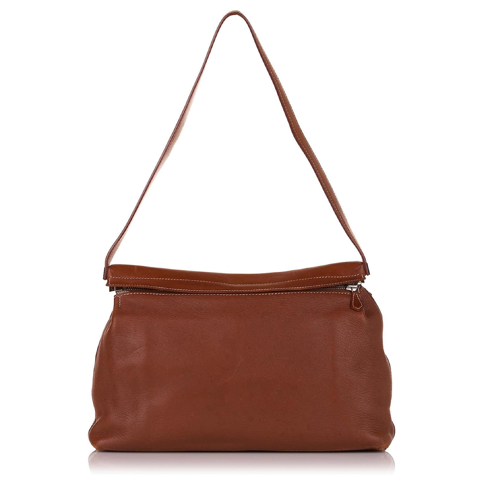 Hermès Hermes Brown Yeoh Bag Leather Pony-style calfskin ref.611254 ...
