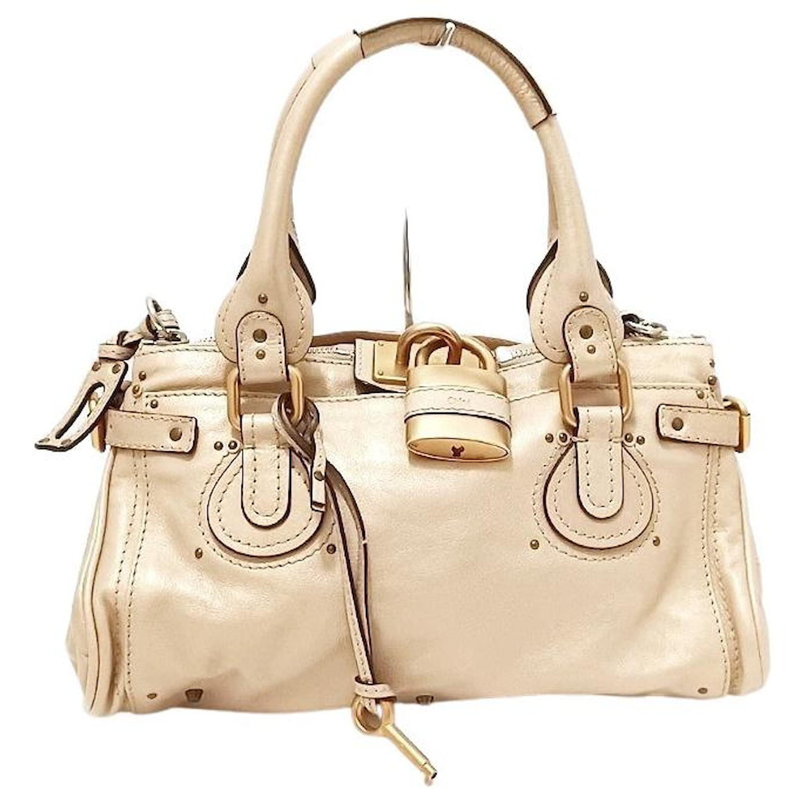 CHLOÉ PADDINGTON Beige Leather ref.611315 - Joli Closet