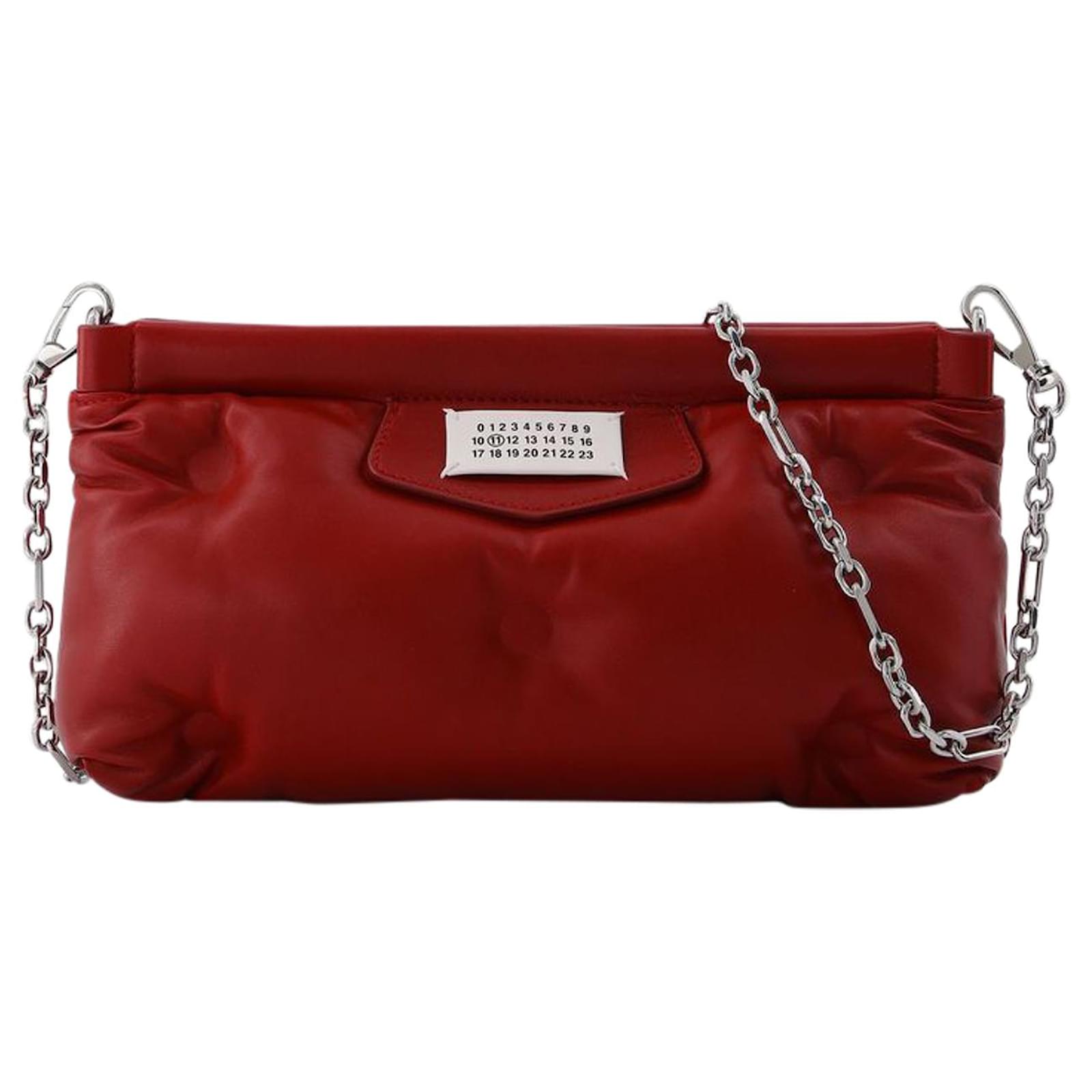 Maison Martin Margiela Glam Slam Red Carpet Bag in Red Leather ref ...