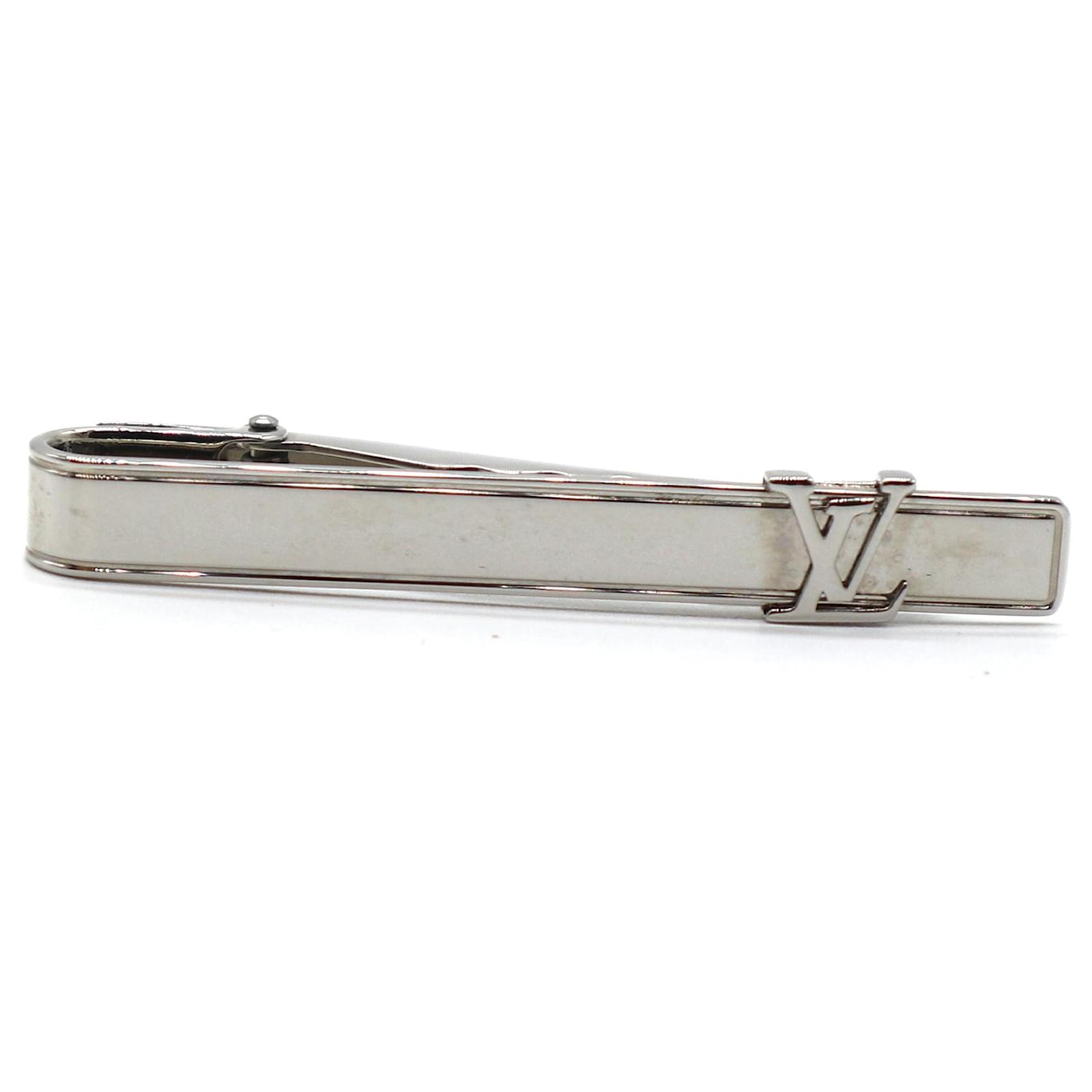 Louis Vuitton Louis Vuitto Silver Classic Lv Logo Tie Pin Clip Silvery ...