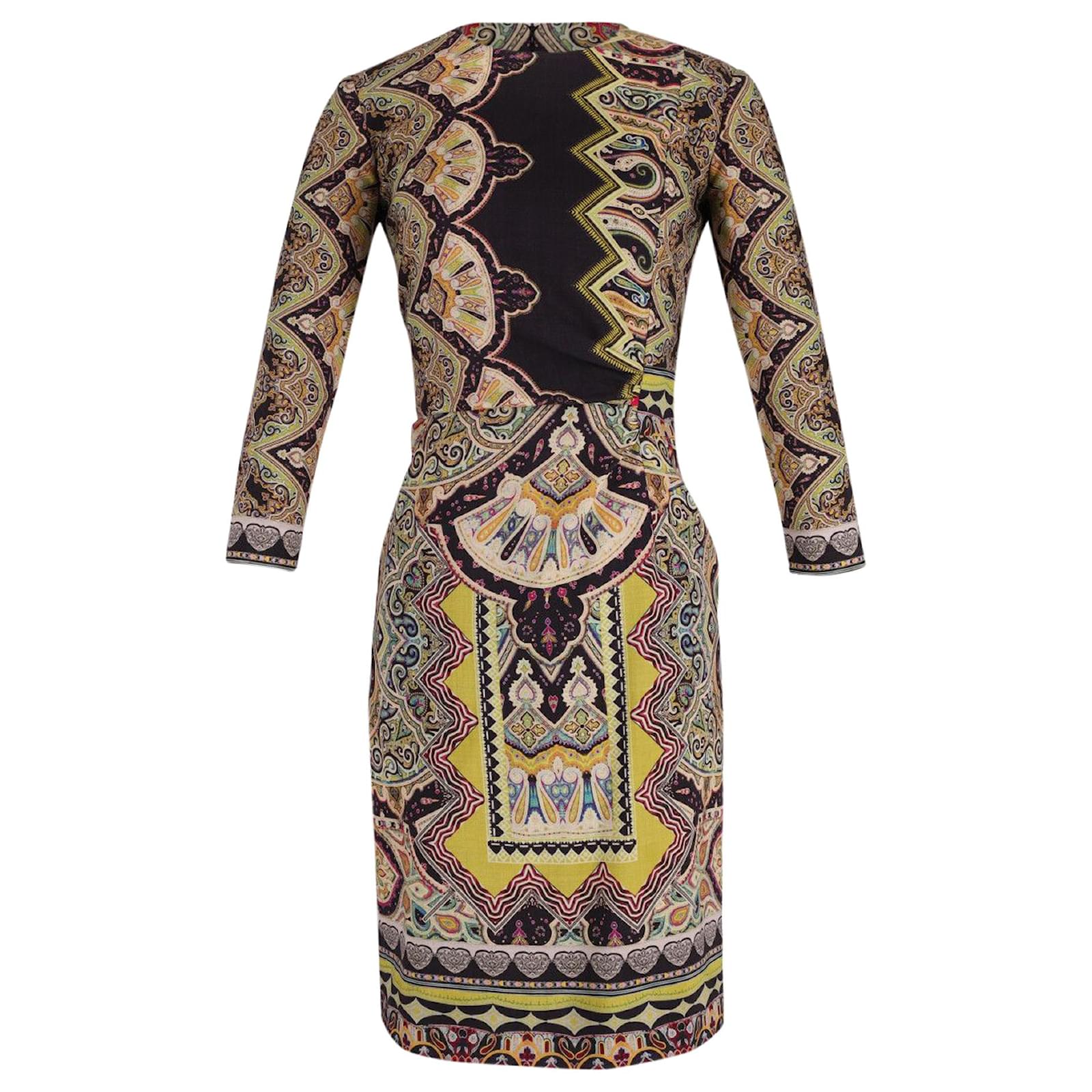 Etro Paisley Printed Sheath Dress in Multicolor Wool ref.613275 - Joli ...