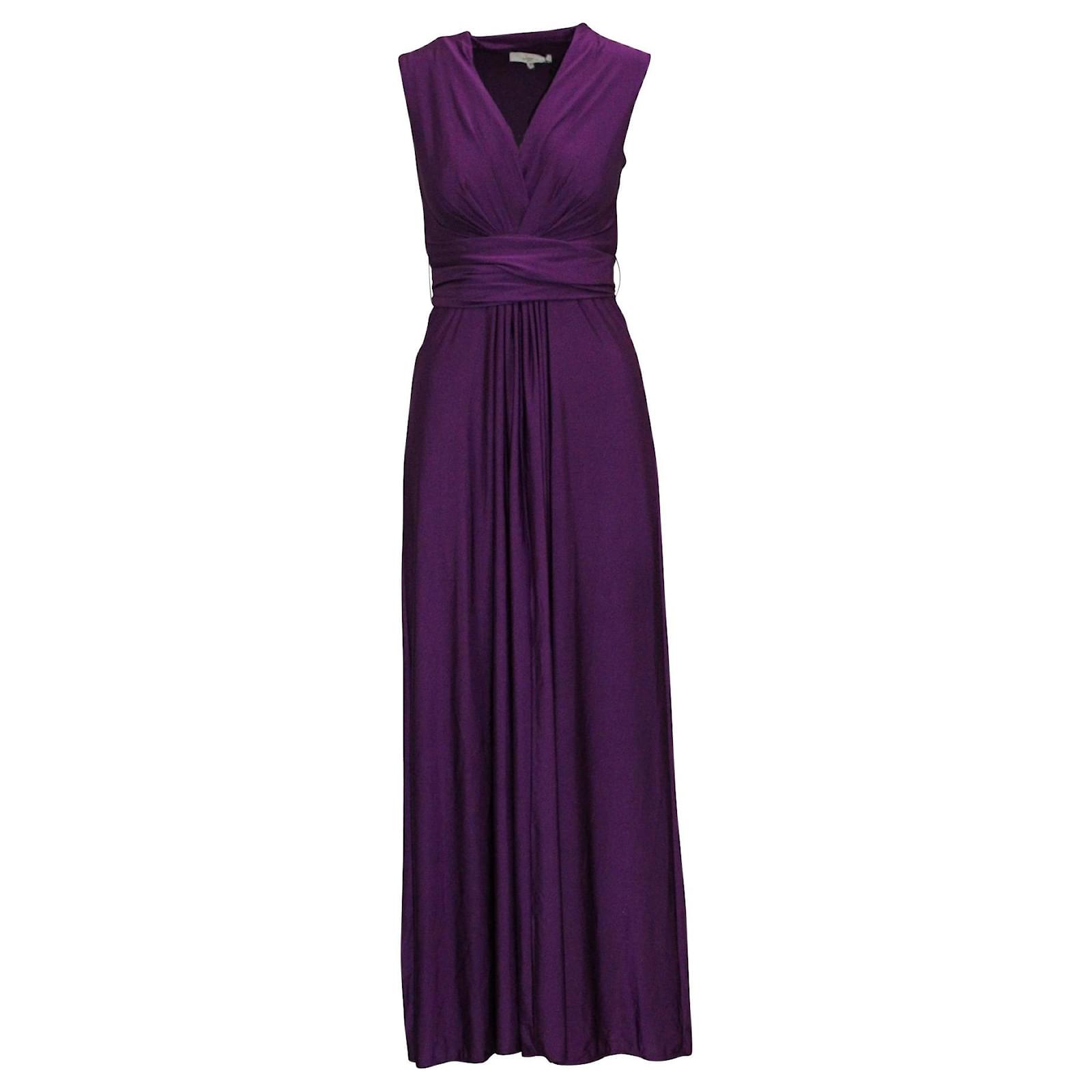Issa Elegant Maxi Purple Evening Dress Polyester ref.615738 - Joli Closet