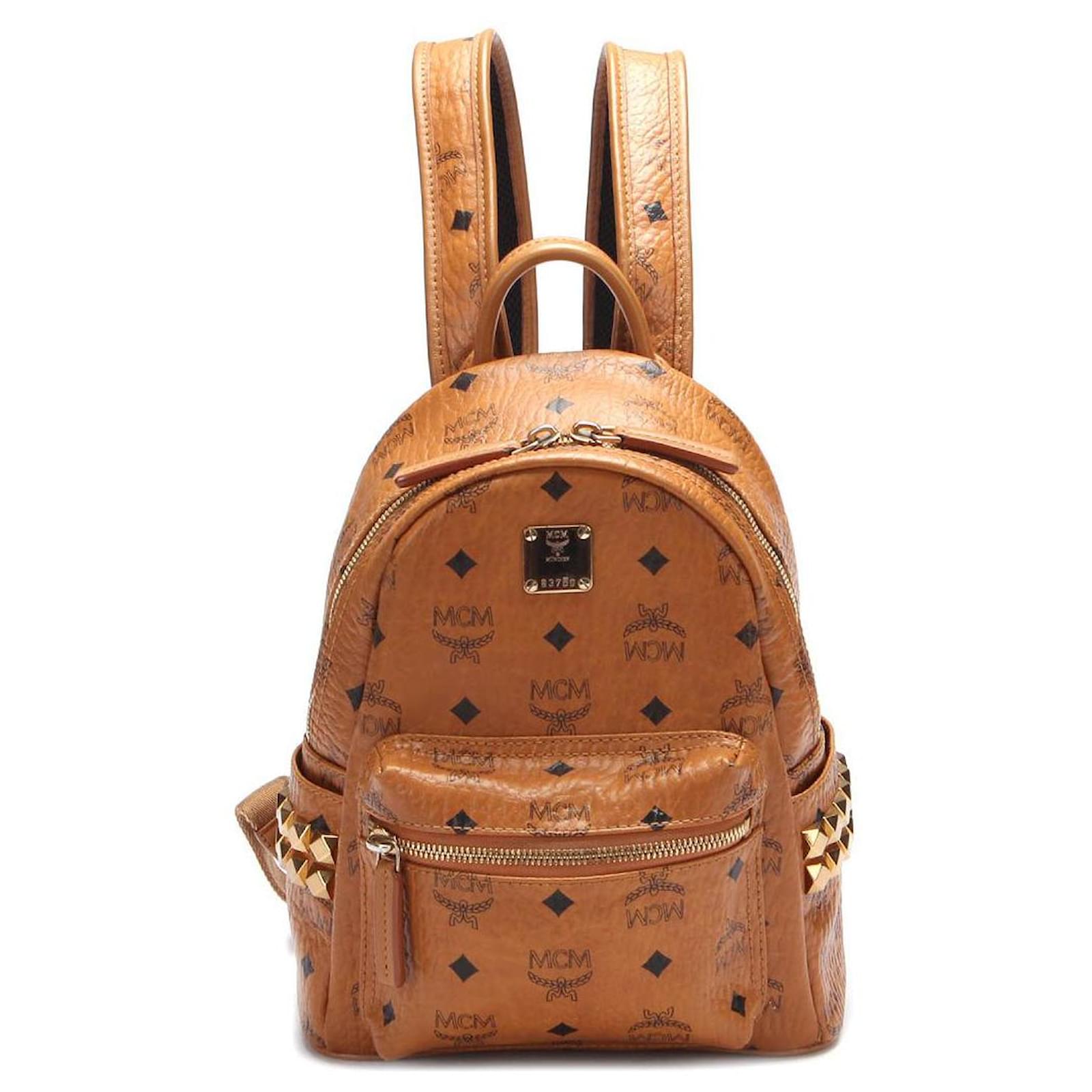 MCM Visetos Backpack Brown Cloth ref.617267 - Joli Closet