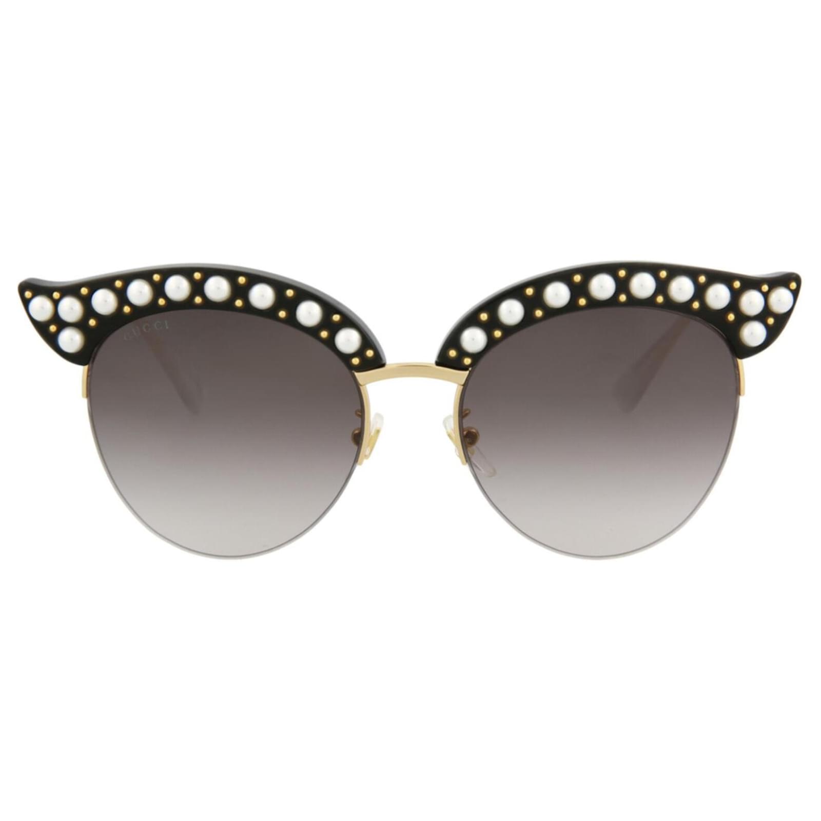 Gucci Cat Eye-Frame Acetate Sunglasses Black ref.617300 - Joli Closet