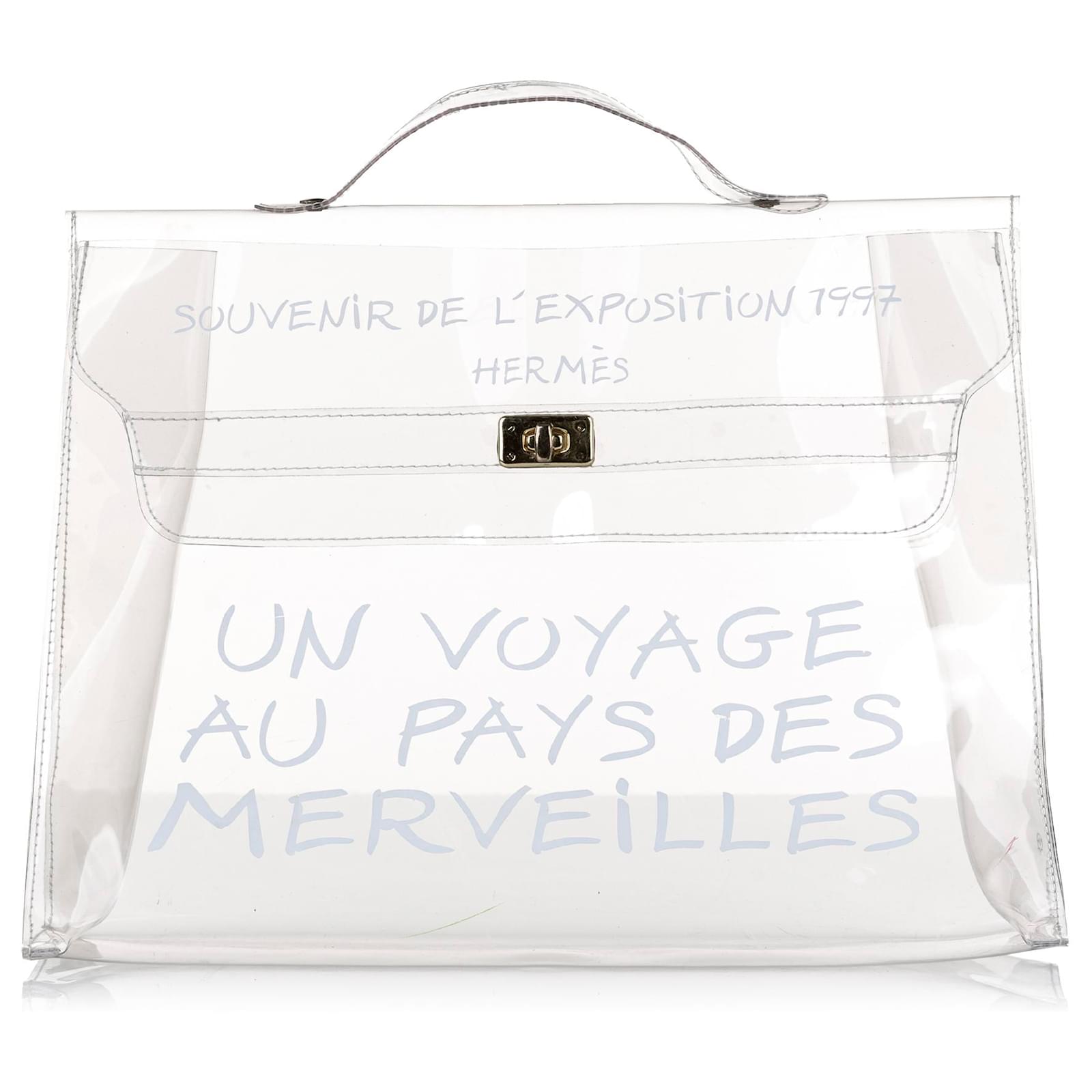 Hermès Hermes White Kelly Vinyl Handtasche Weiß Kunststoff ref.620039 ...