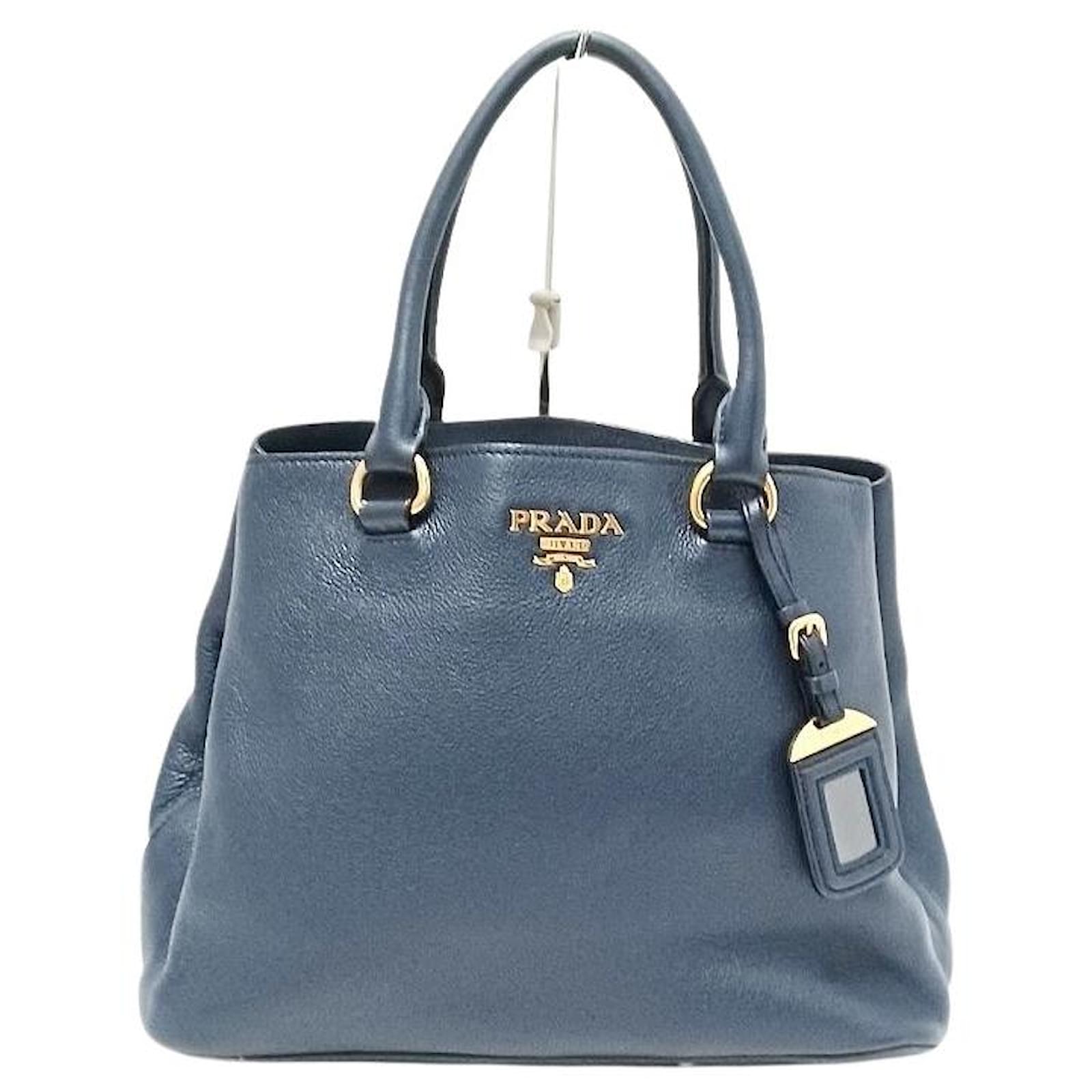 Prada Navy blue Leather ref.620546 - Joli Closet