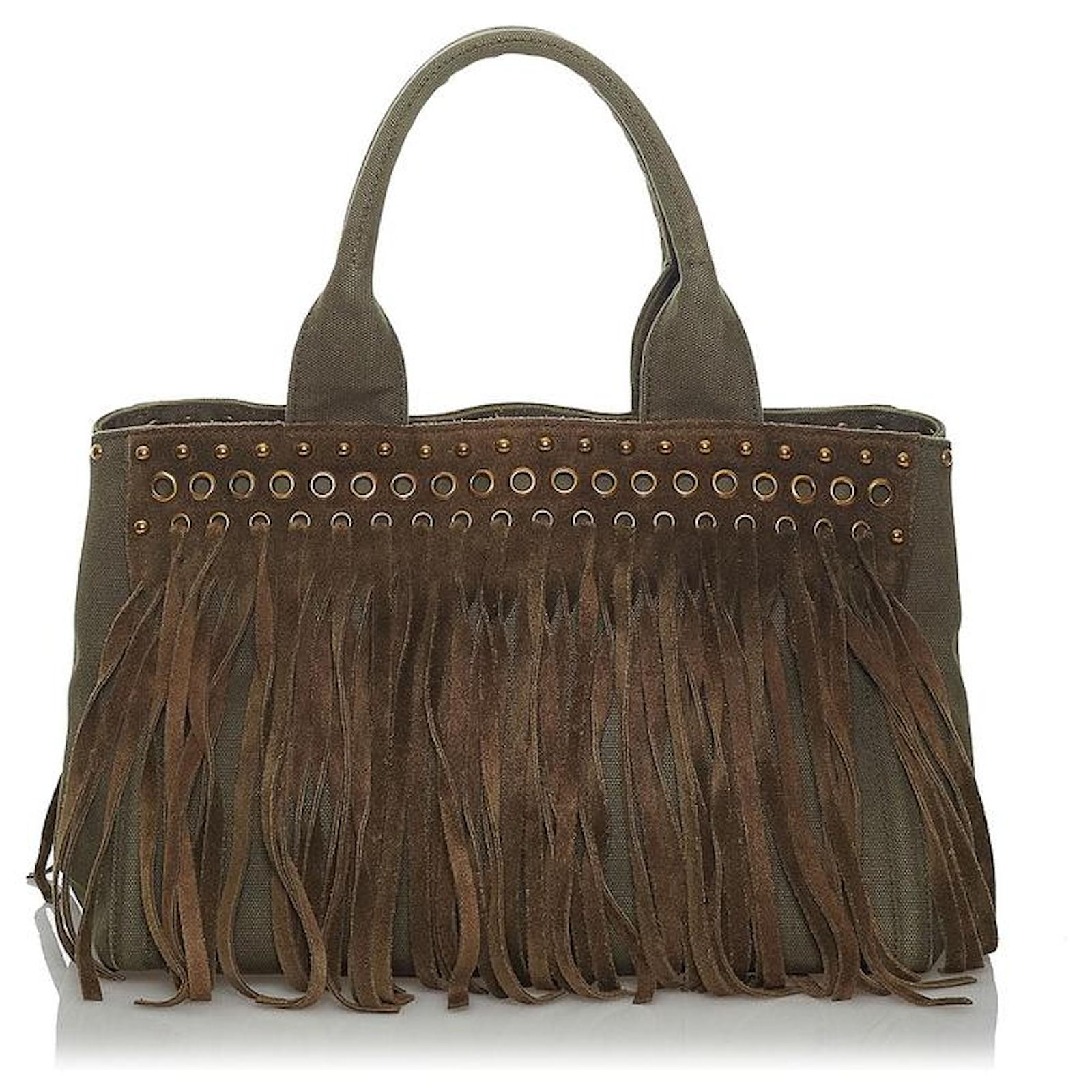 Prada Canapa Green Cloth ref.620690 - Joli Closet