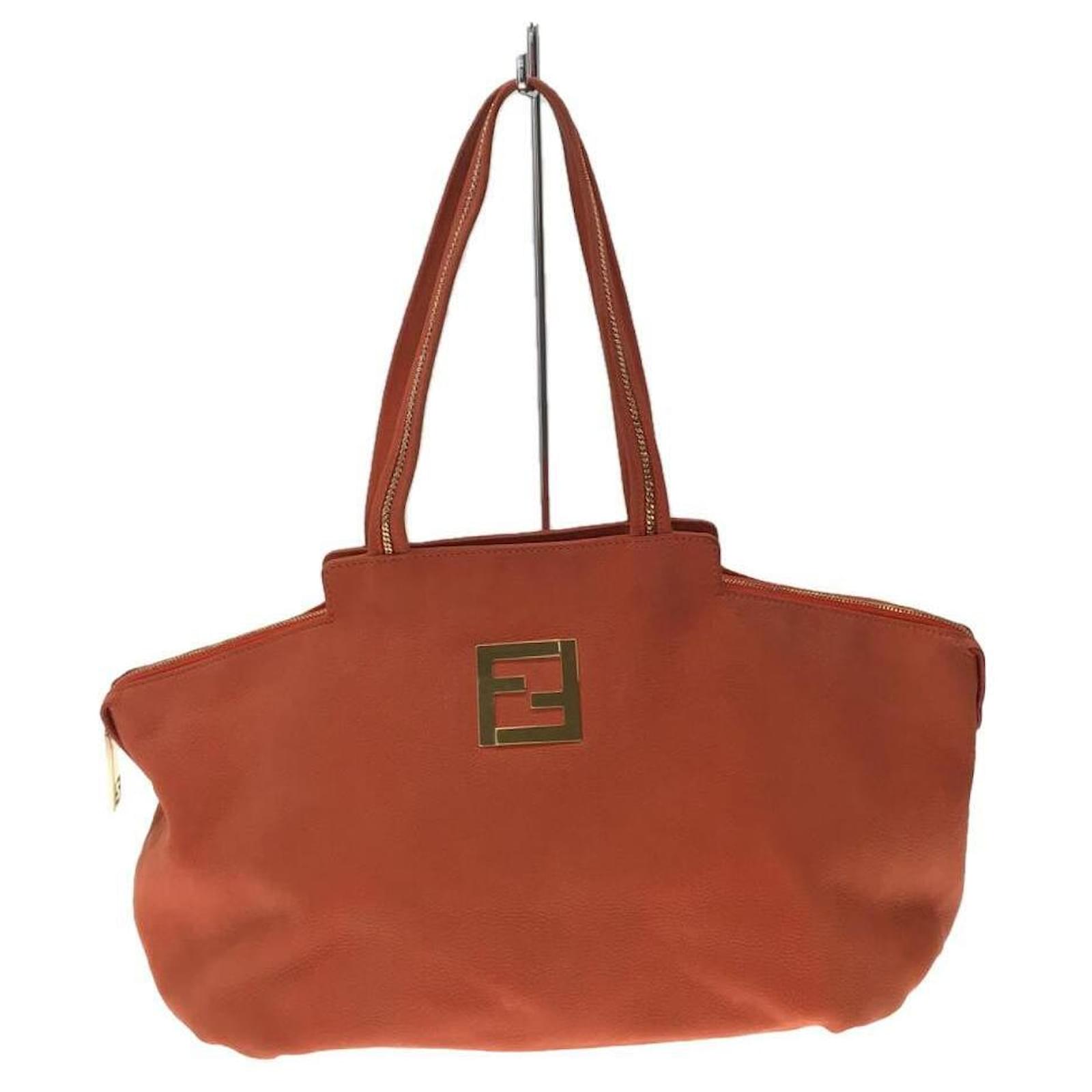 Fendi Totes Orange Leather ref.620726 - Joli Closet