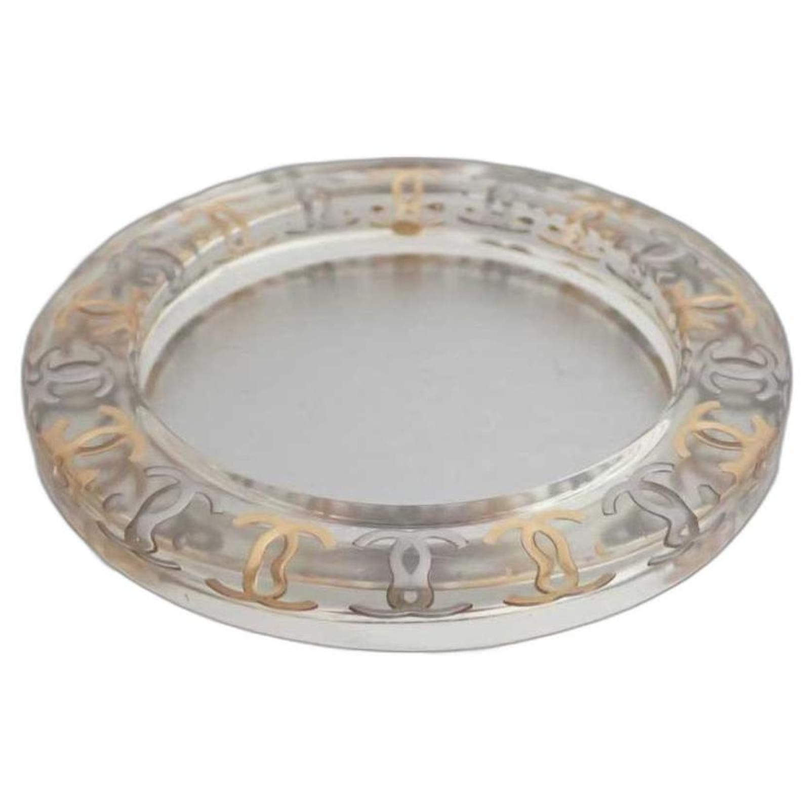 Chanel CHANEL Bangle Cocomark Vintage Clear x Gold x Silver Resin x ...