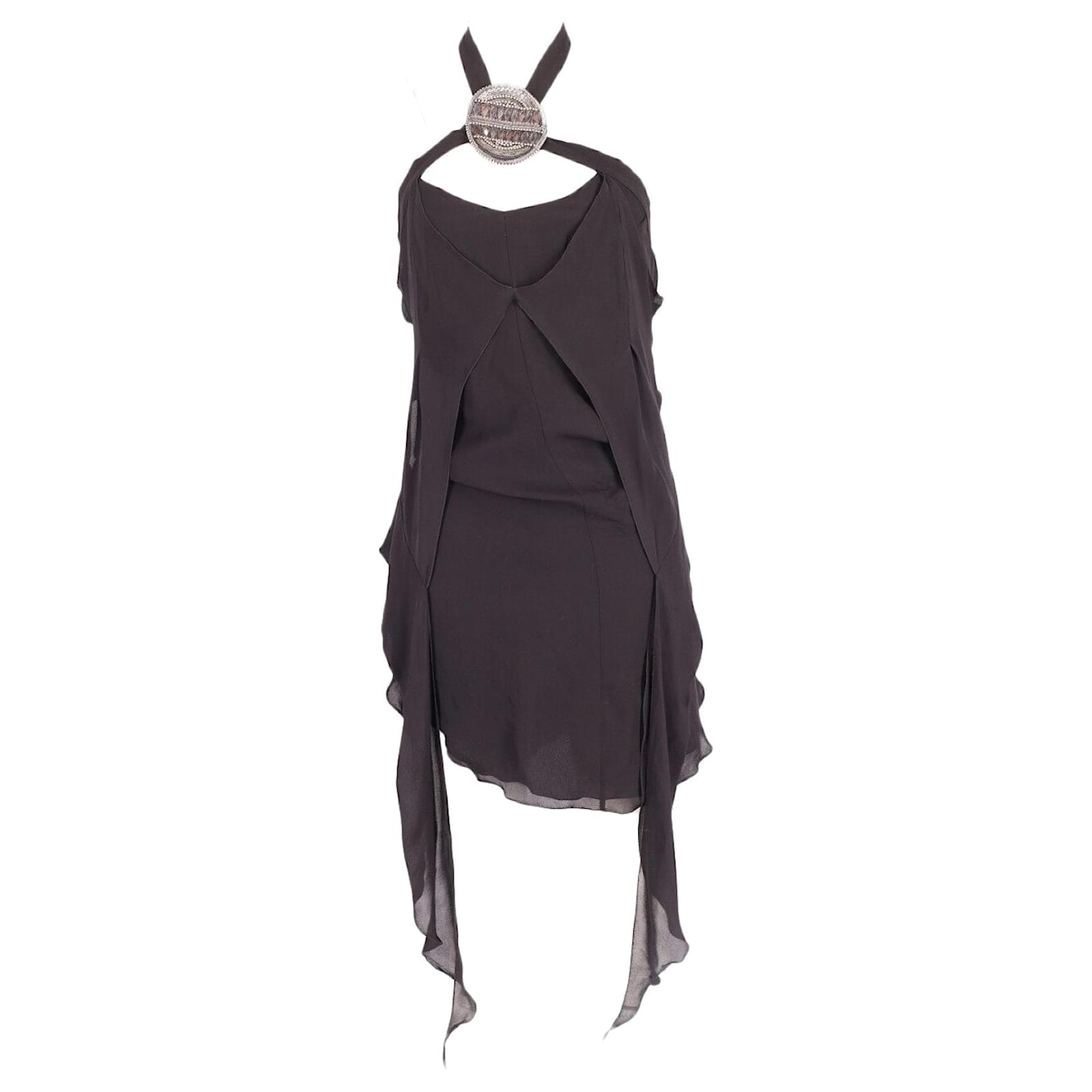 Roland Mouret Embellished Asymmetric Cocktail Dress in Black Silk ref ...