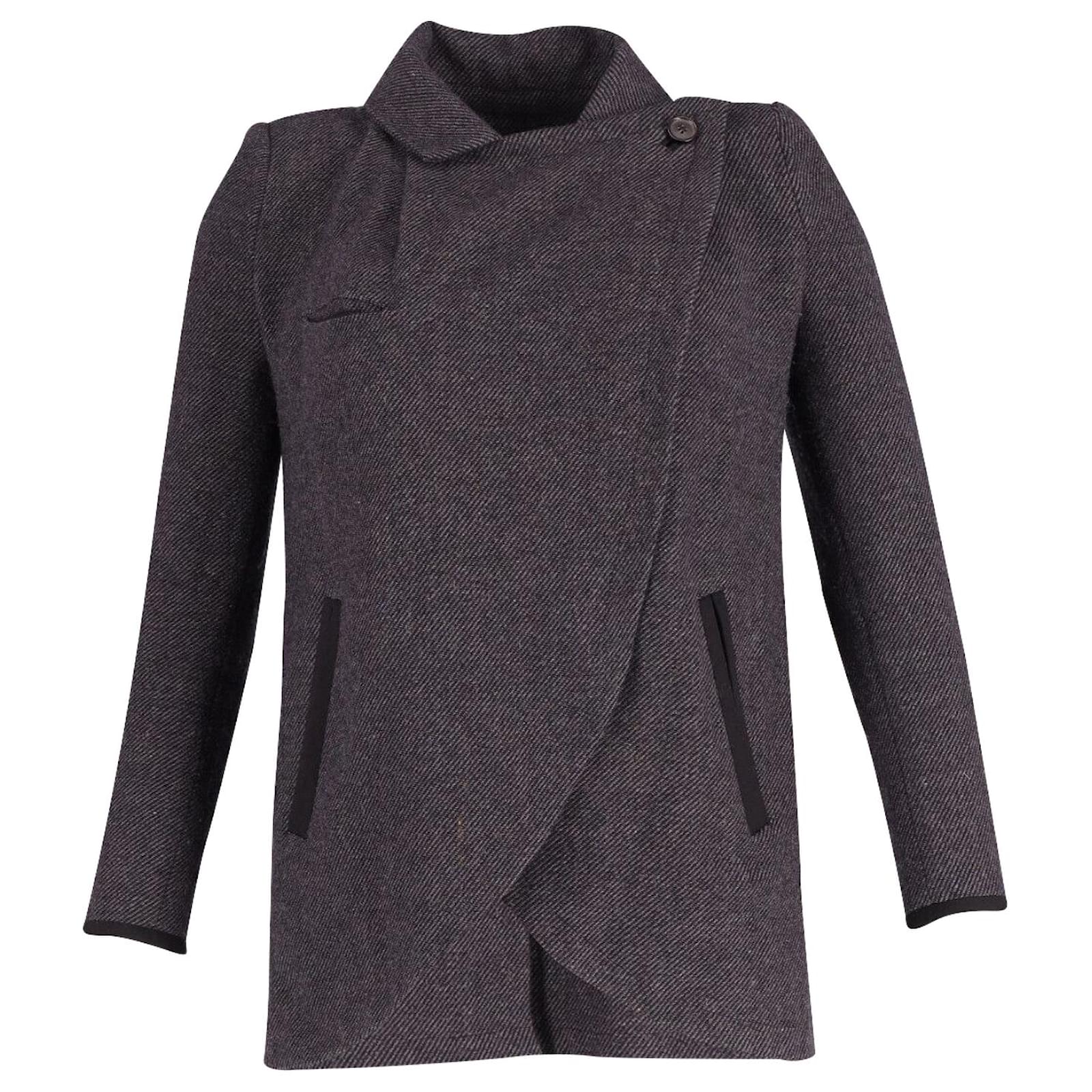 Isabel Marant Asymmetric Jacket in Grey Wool ref.626574 - Joli Closet