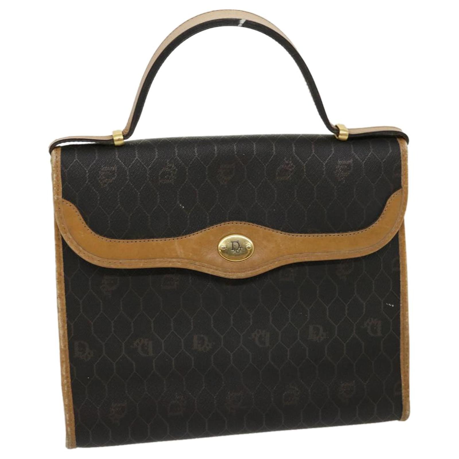 Christian Dior Honeycomb Handtasche PVC Leder Schwarz Auth cl109 ref ...