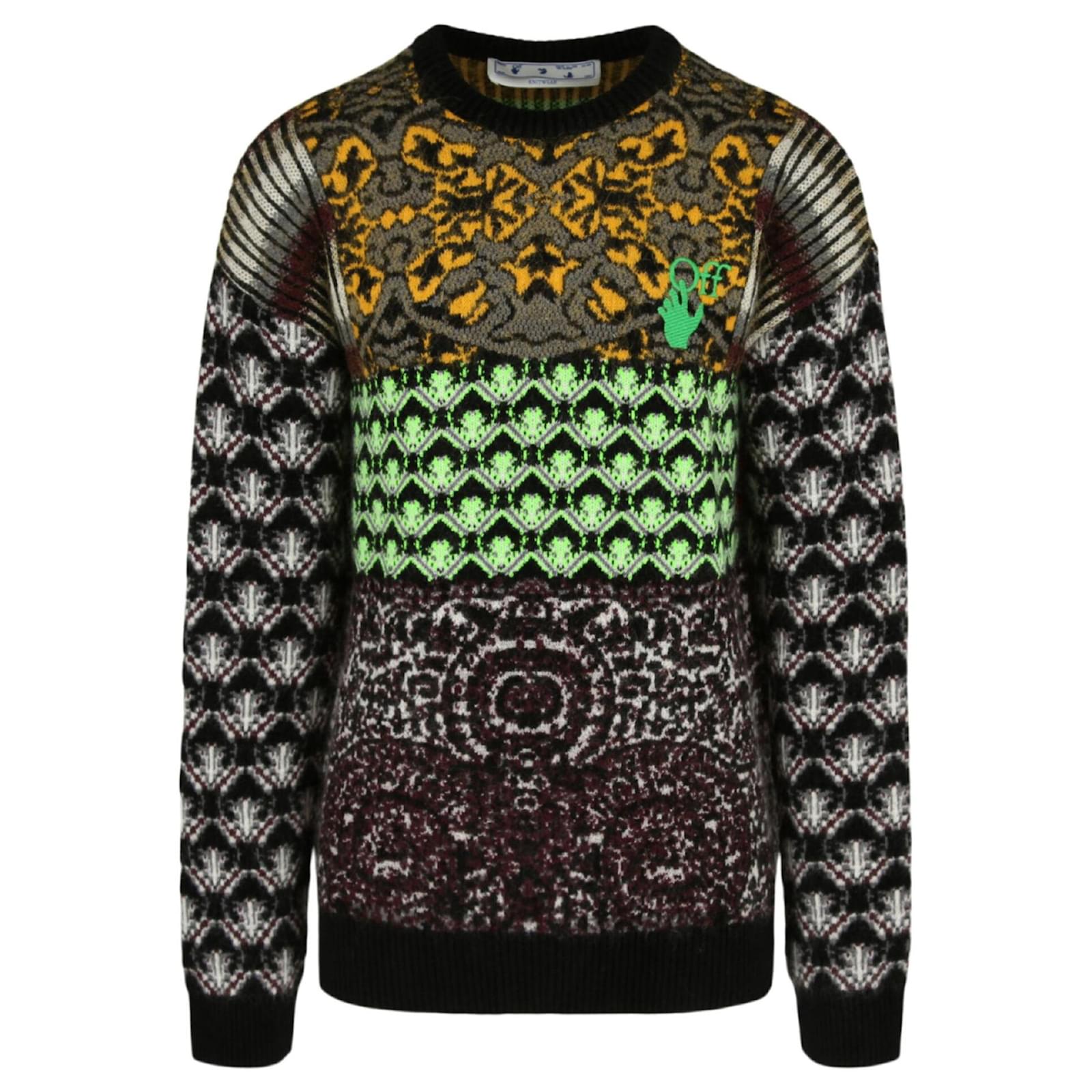 Off White Persian Fantasy Wool Sweater Multiple colors ref.627048 ...