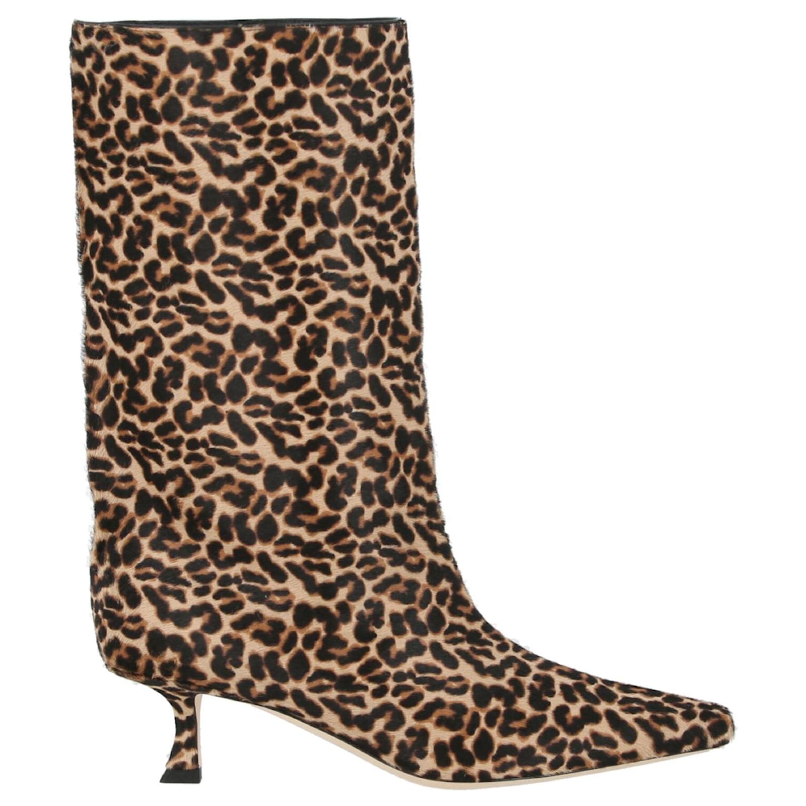 Jimmy Choo Chad 50 Leopard Print Pony Boots Multiple colors Leather ...