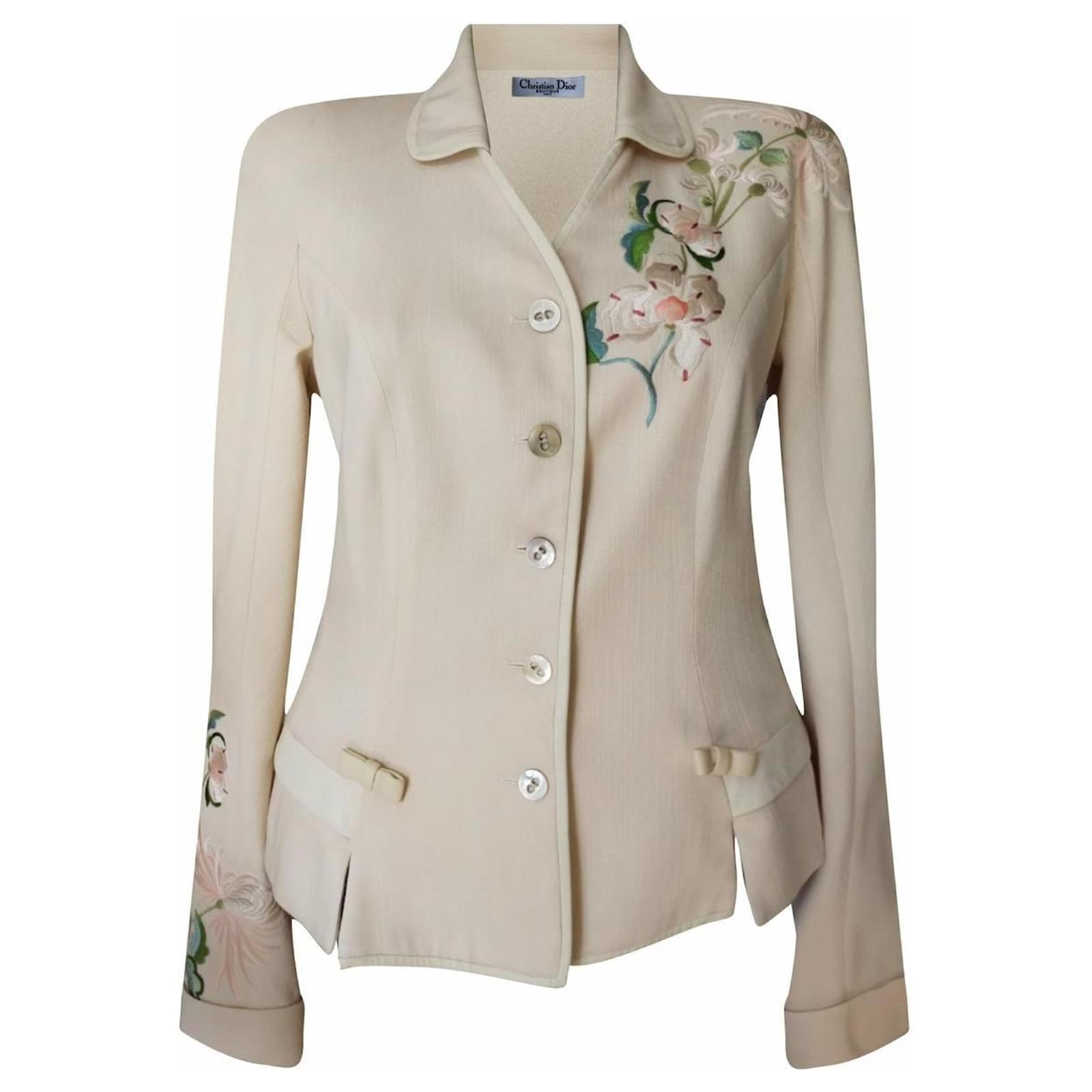 Christian Dior DIOR 2006 Galliano Runway jacket Resort 2006 Beige Silk ref.629638 - Joli Closet