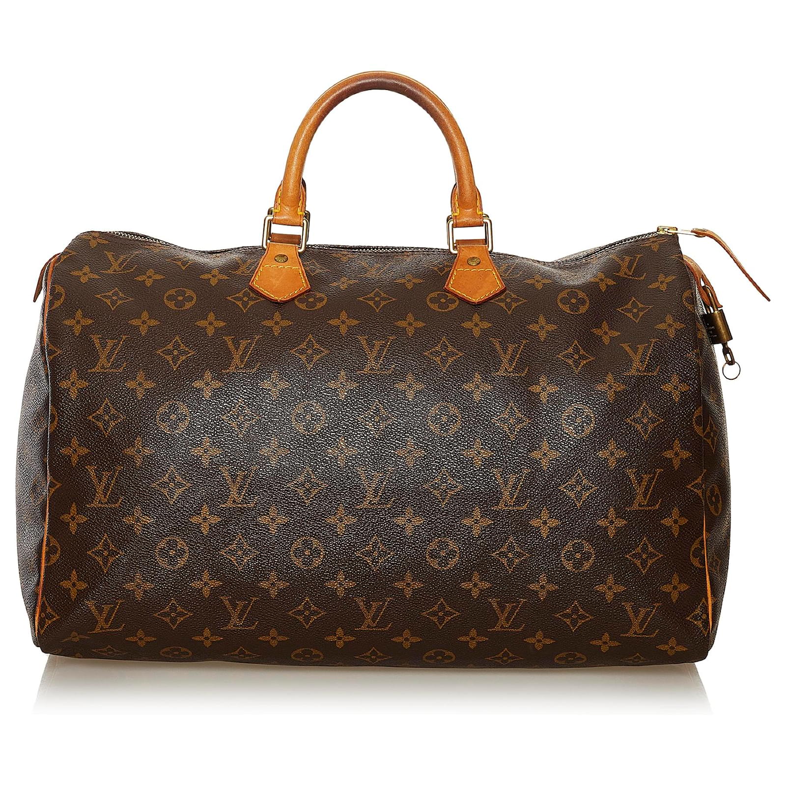 Louis Vuitton Brown Monogram Speedy 40 Cloth Cloth ref.630080 - Joli Closet