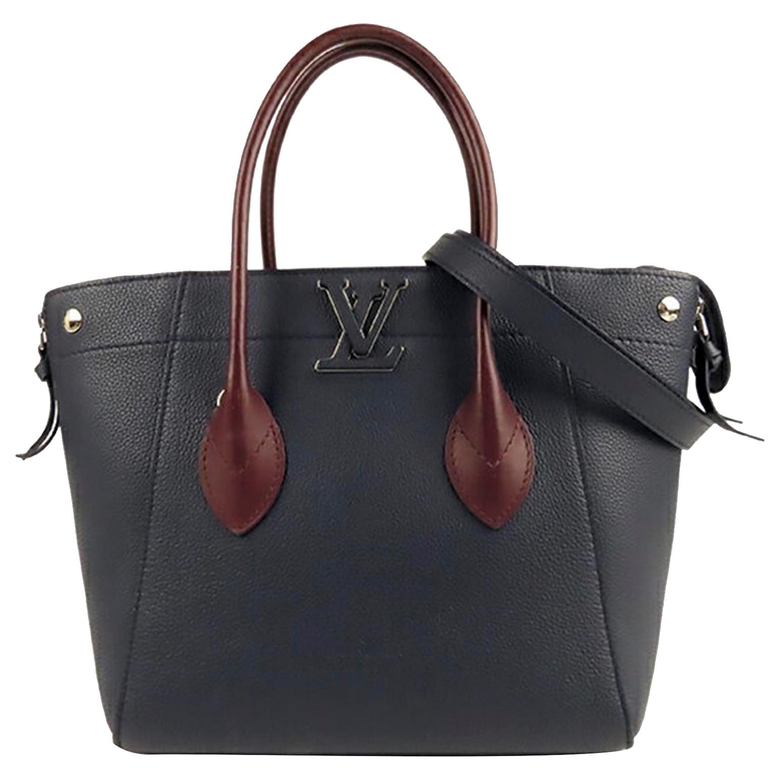 Louis Vuitton Bleu Louis Vuitton Freedom Cartable Cuir Veau façon ...