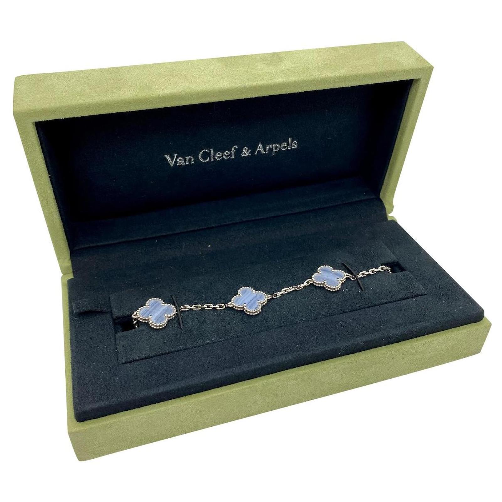 Van Cleef & Arpels Pulseira Van Cleef Vintage Alhambra 5 motivos ouro ...