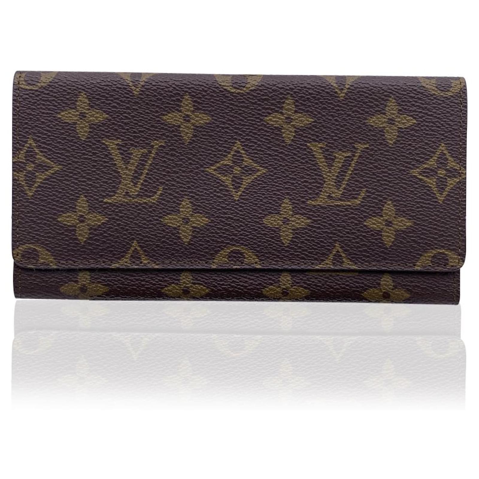 Louis Vuitton Vintage Brown Monogram Canvas Long Bifold Bill Wallet ...