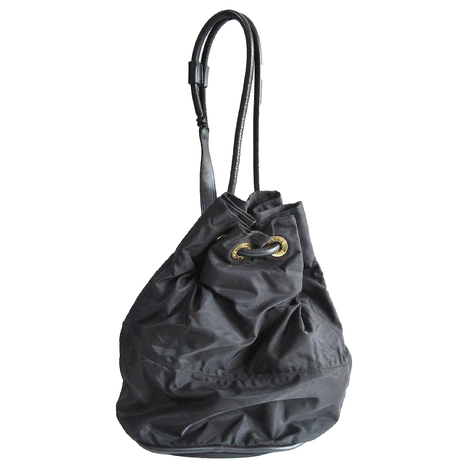 Céline Celine Black Nylon Bucket Cloth ref.632418 - Joli Closet