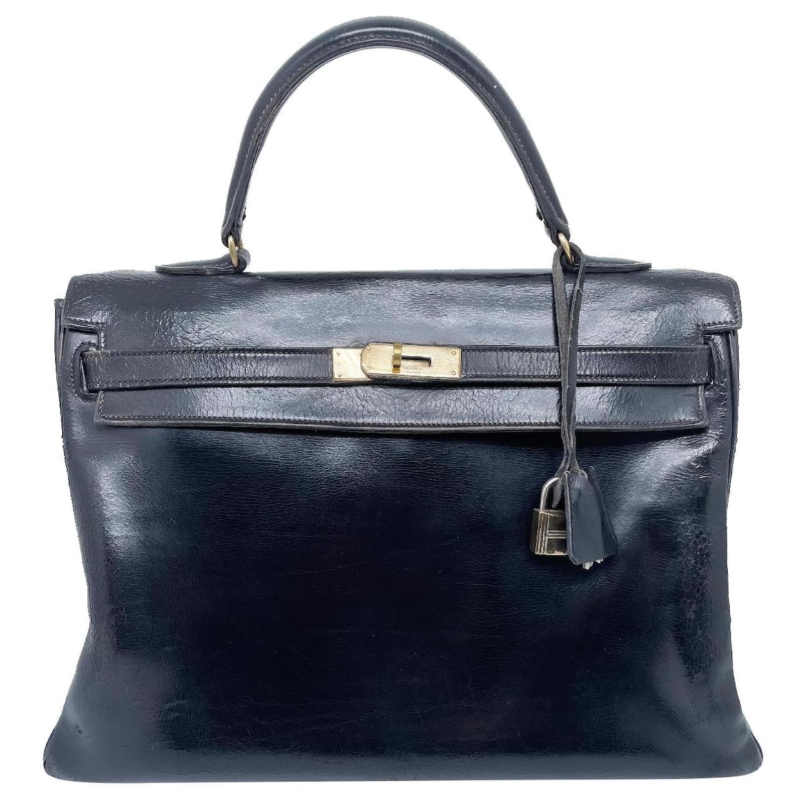 Hermès Hermes Kelly bag 35 CM IN BLACK BOX LEATHER ref.633830 - Joli Closet