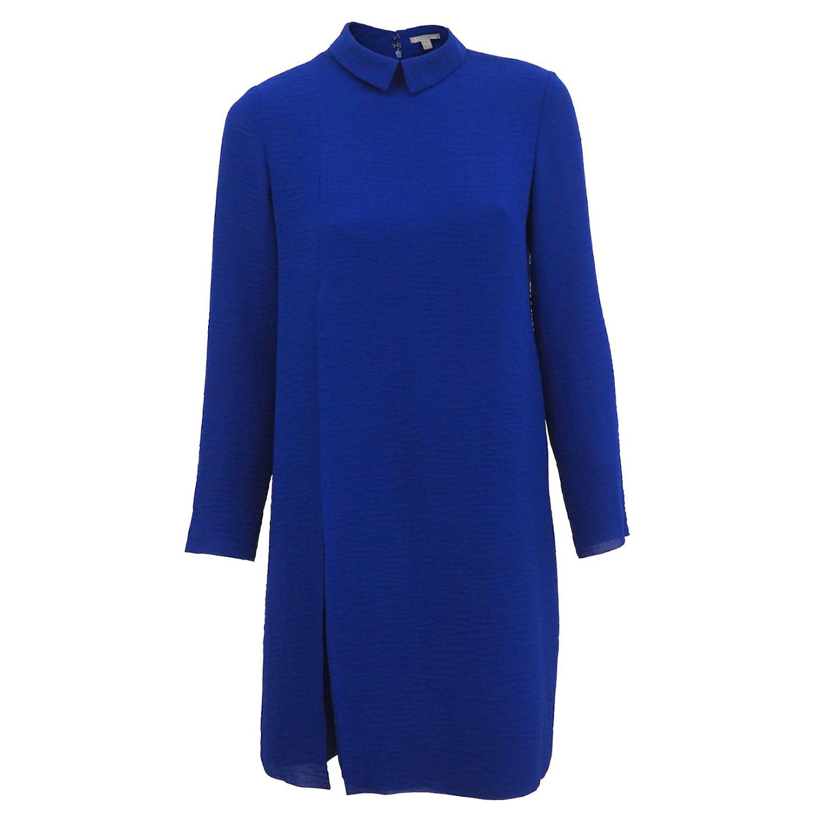 COS peter pan collar mini dress in royal blue size S / 36 Polyester ref ...