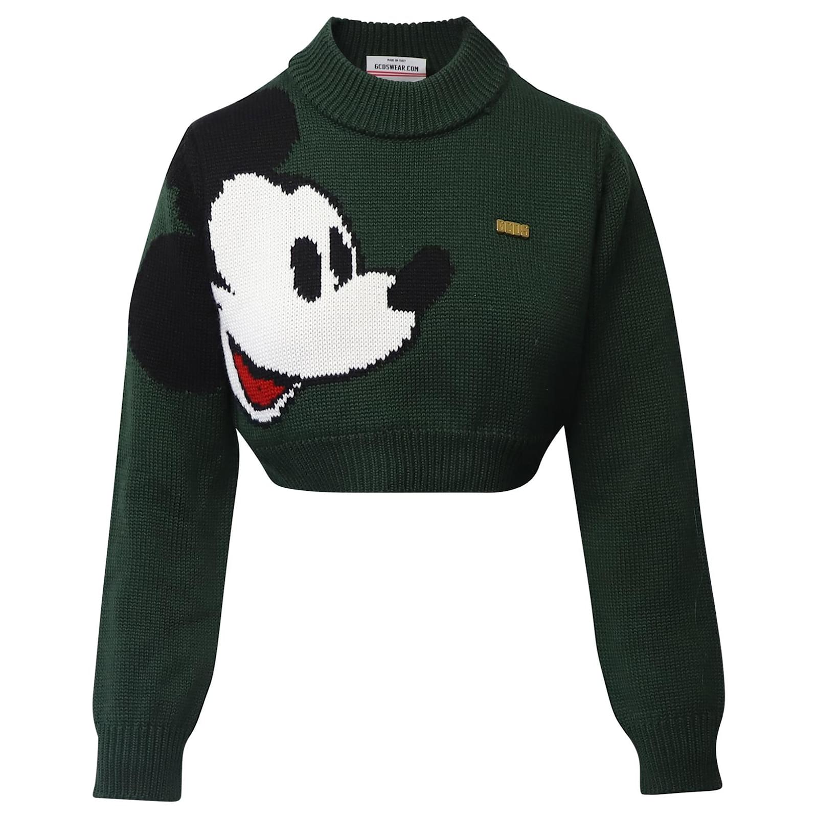 GCDS x Disney Mickey Mouse Pull Court en Laine Verte ref.637578 - Joli ...