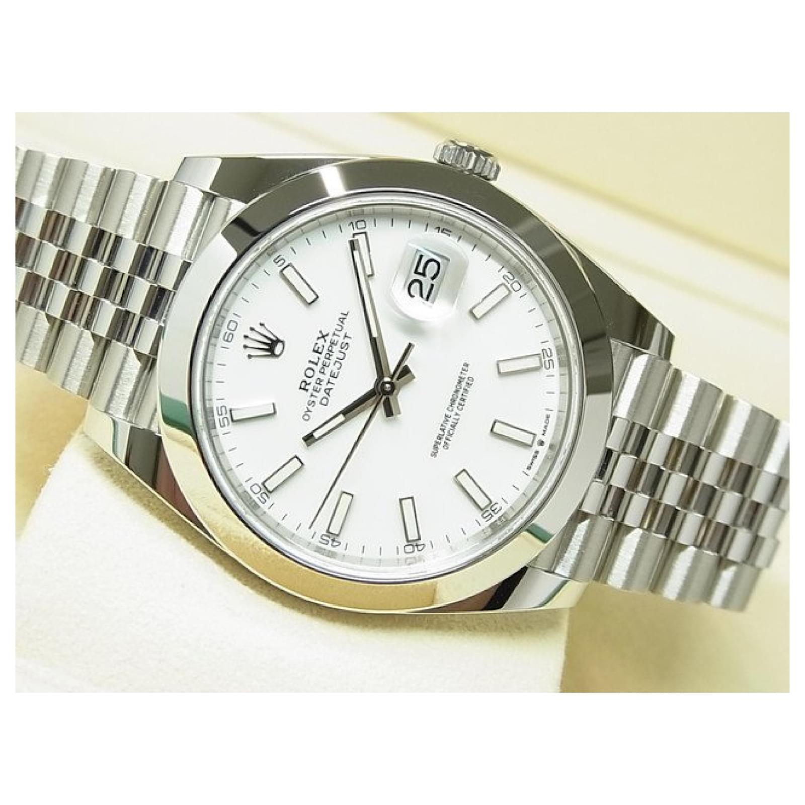 Rolex Datejust 41 White Dial Jubilee Bracelet 126300 Mens Steel Ref