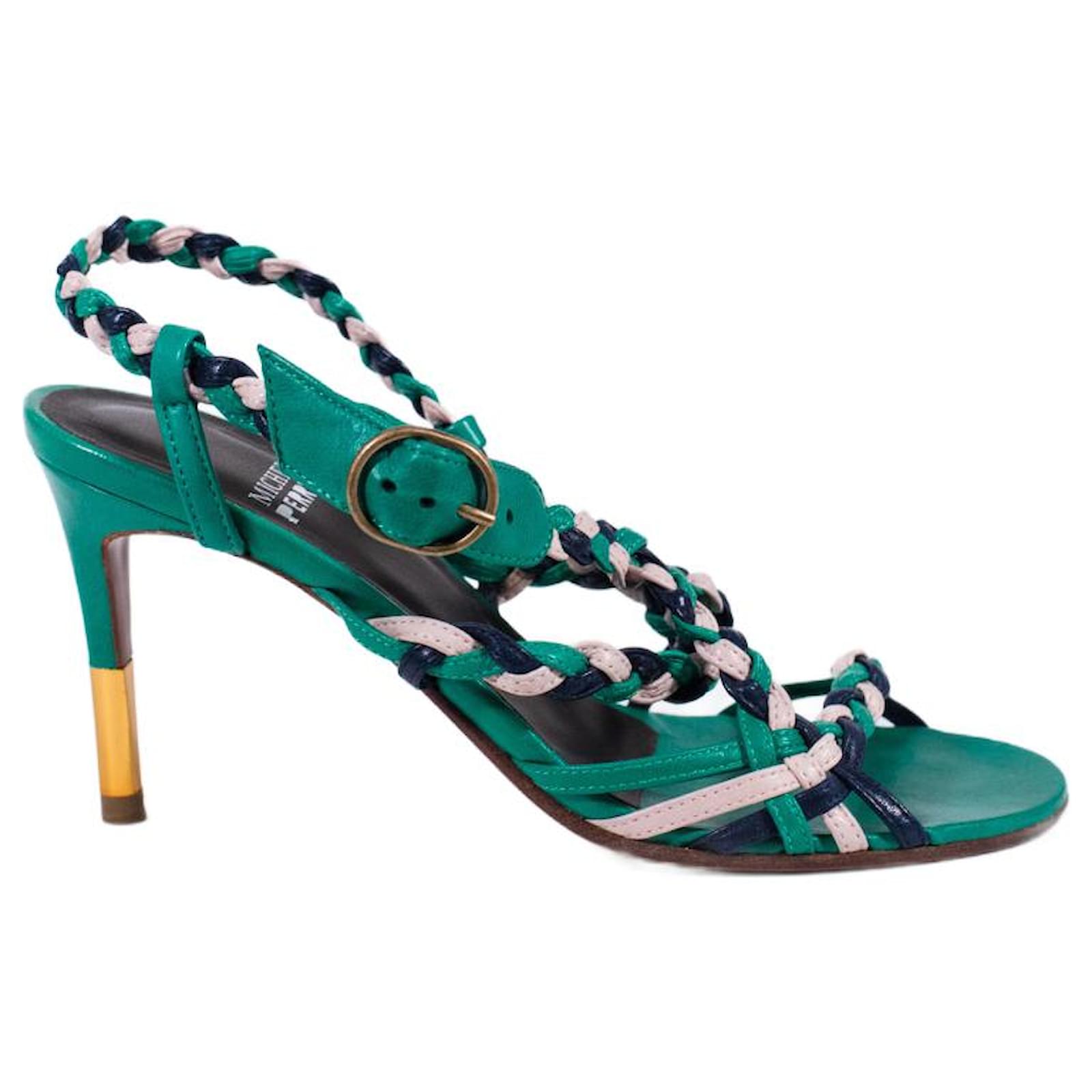 Michel Perry pumps 36 Green Leather ref.638907 - Joli Closet