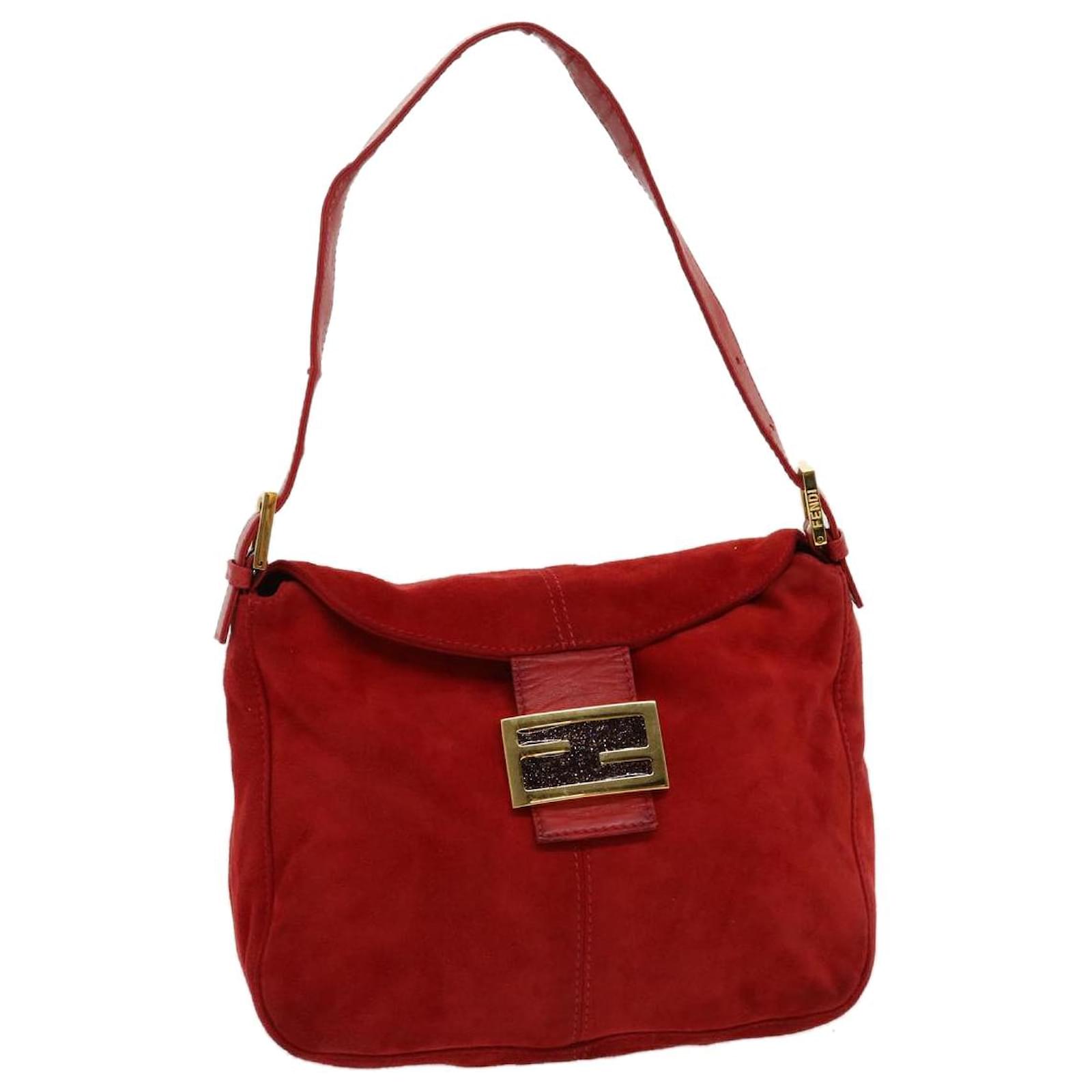 Fendi Red Suede ref.640130 - Joli Closet