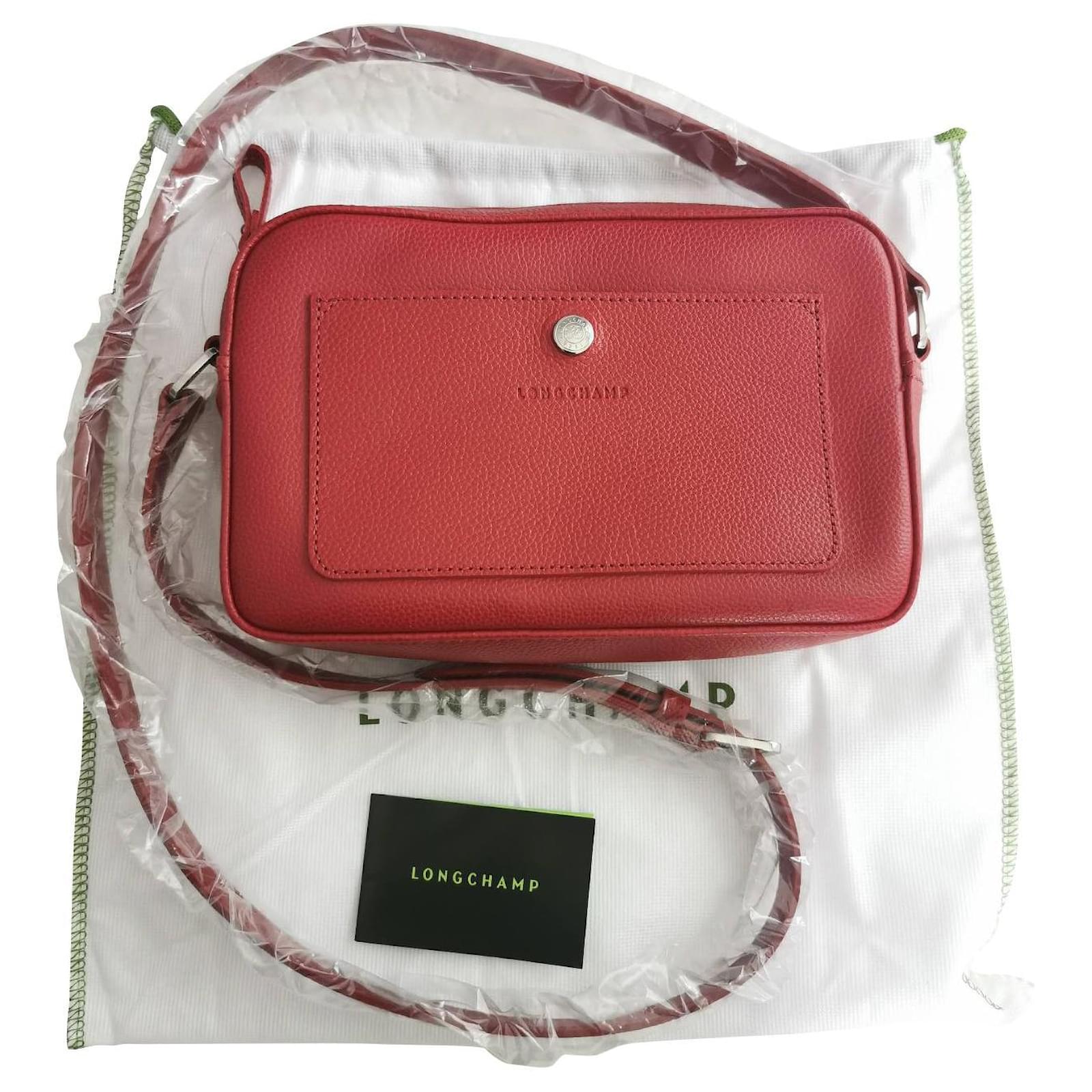 Longchamp Handbags Red Leather ref.640493 - Joli Closet