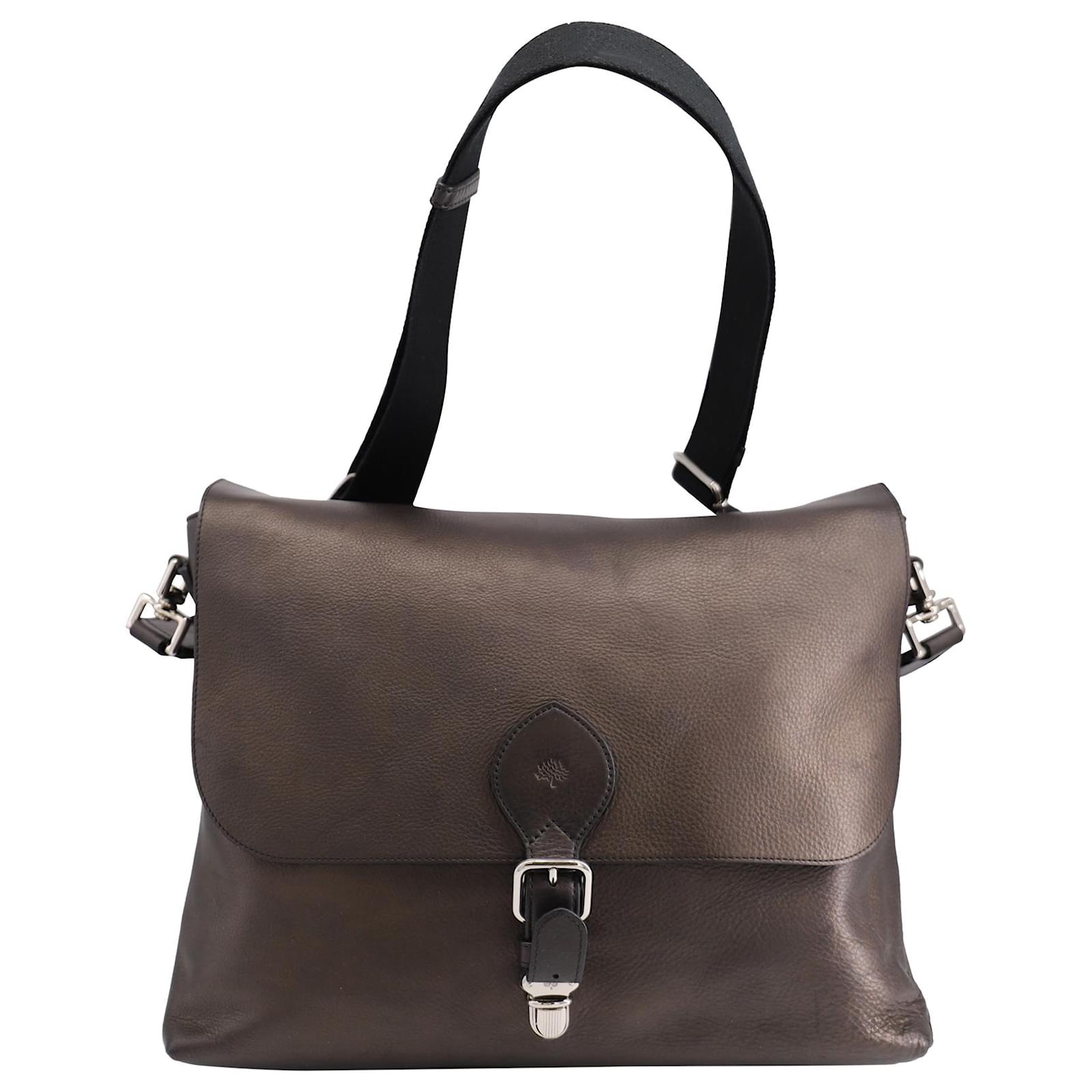 Mulberry Albert Satchel Messenger Bag in Brown Leather ref.641106 ...