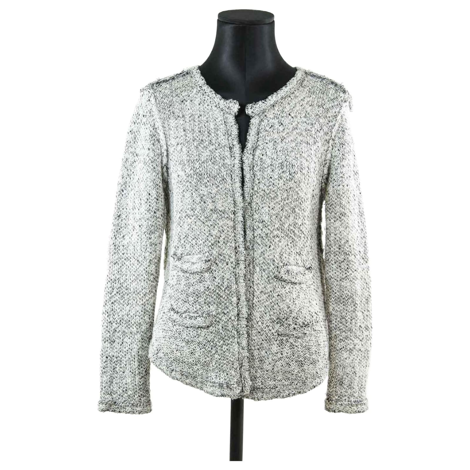 Maje cardigan 2 White Cotton ref.642344 - Joli Closet