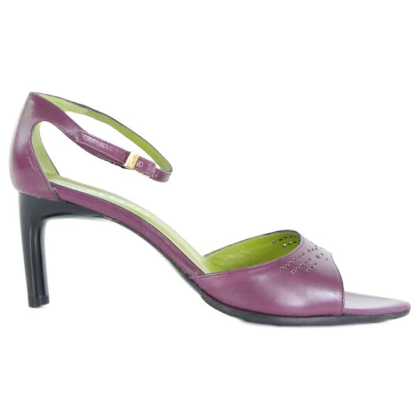 Kenzo sandals 37.5 Purple Leather ref.642365 - Joli Closet
