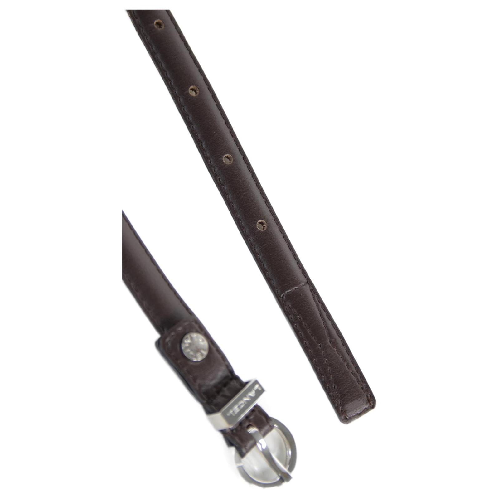 Lancel belt Brown Leather ref.644853 - Joli Closet
