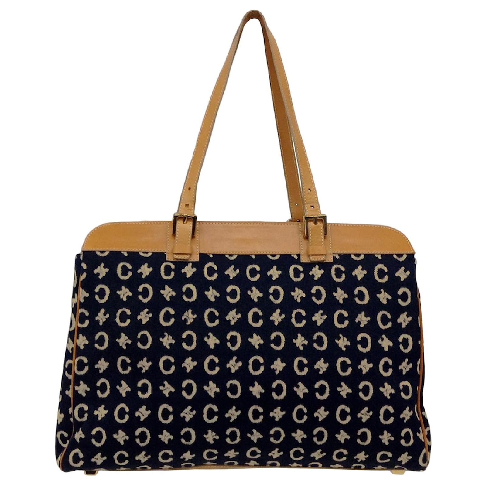 Céline Celine Blue Macadam Denim Sac cabas Jean Tissu Bleu Bleu Marine ...