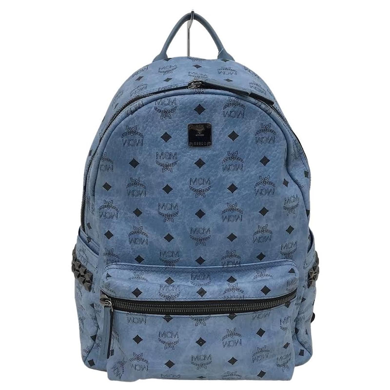 MCM Stark Visetos Light blue Synthetic ref.648045 - Joli Closet